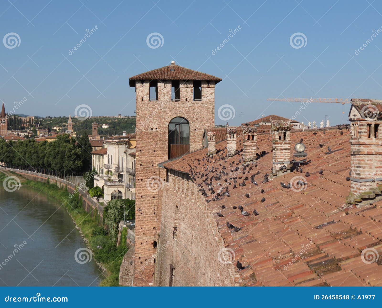 Verona - medieval castle stock photo. Image of tower - 26458548