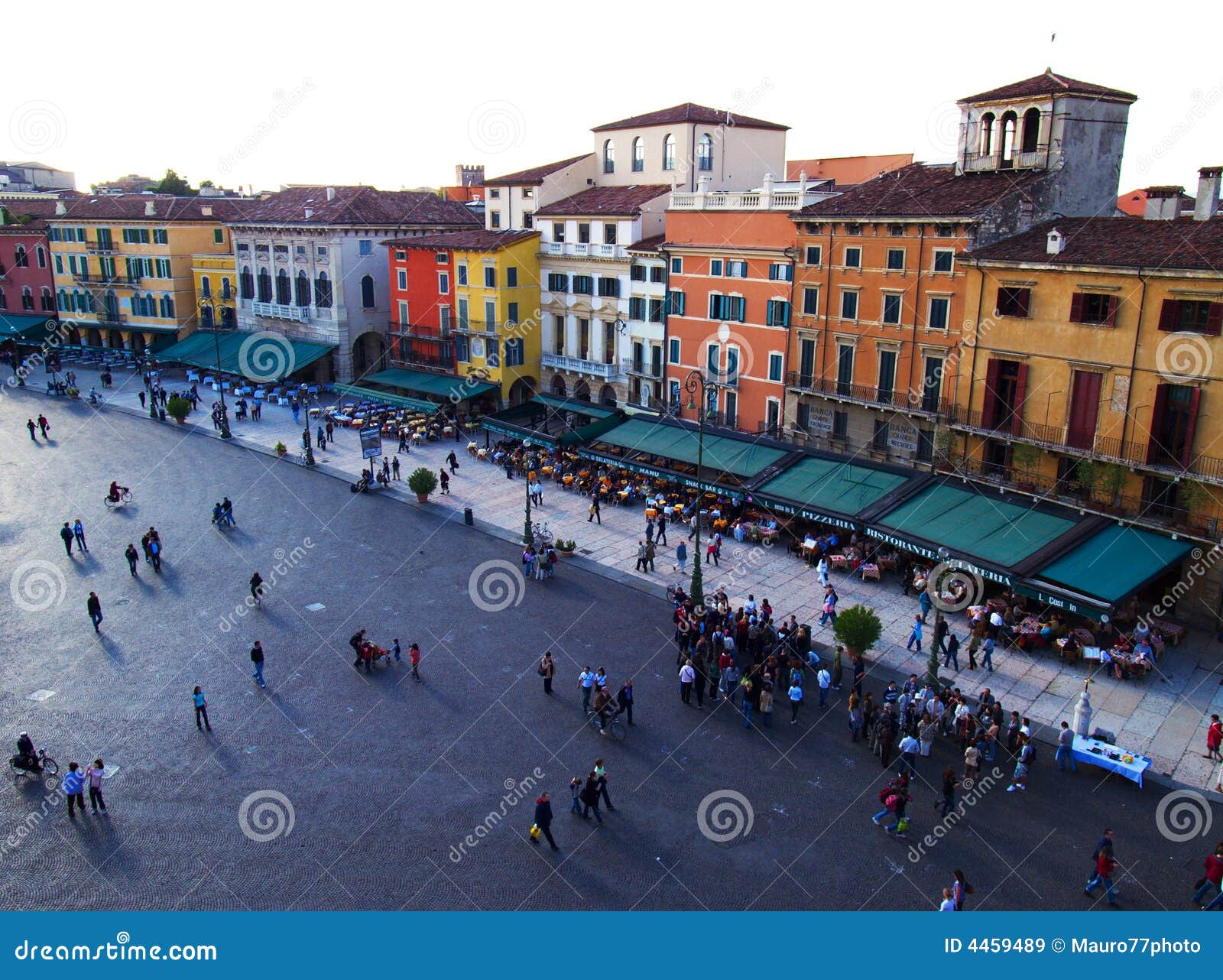 Verona s square and people stock image. Image of view - 4459489