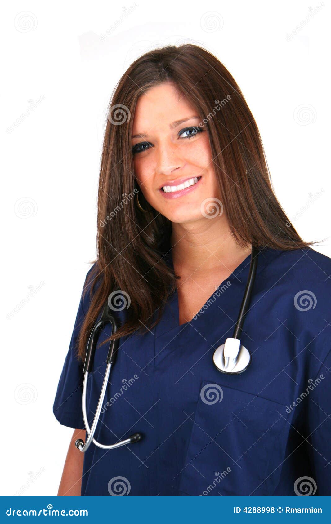 Verpleegster stock foto. Image of geneeskunde, blauw, kliniek - 4288998