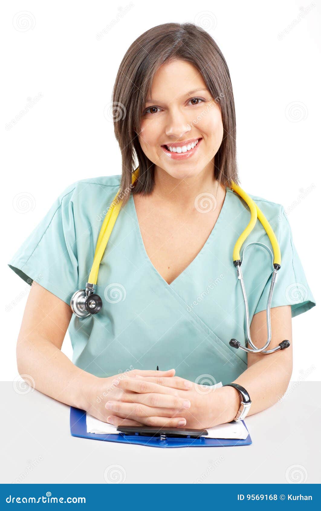 Verpleegster stock foto. Image of geneeskunde, geduldig - 9569168