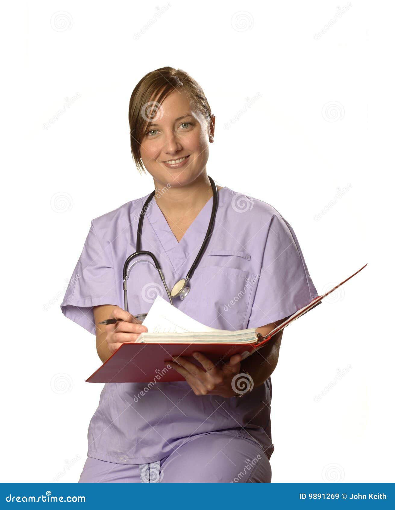 Verpleegster stock afbeelding. Image of inhoud, werk, gelukkig - 9891269