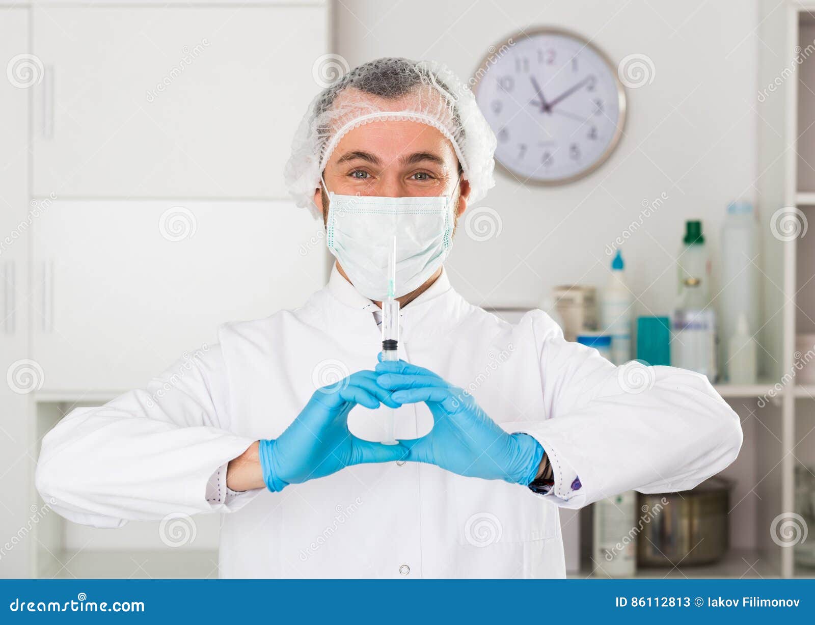 Verpleger Die Injectie Voorbereiden Stock Afbeelding - Image of persoon ...