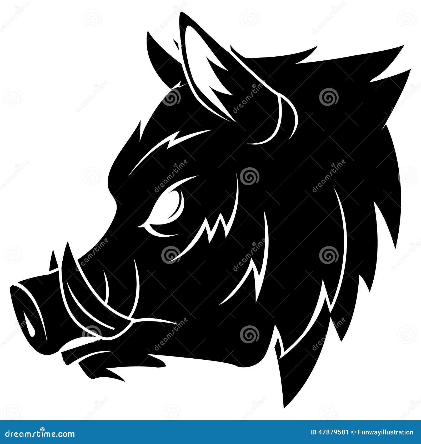 Verraco salvaje ilustración del vector. Ilustración de fondo - 47879581