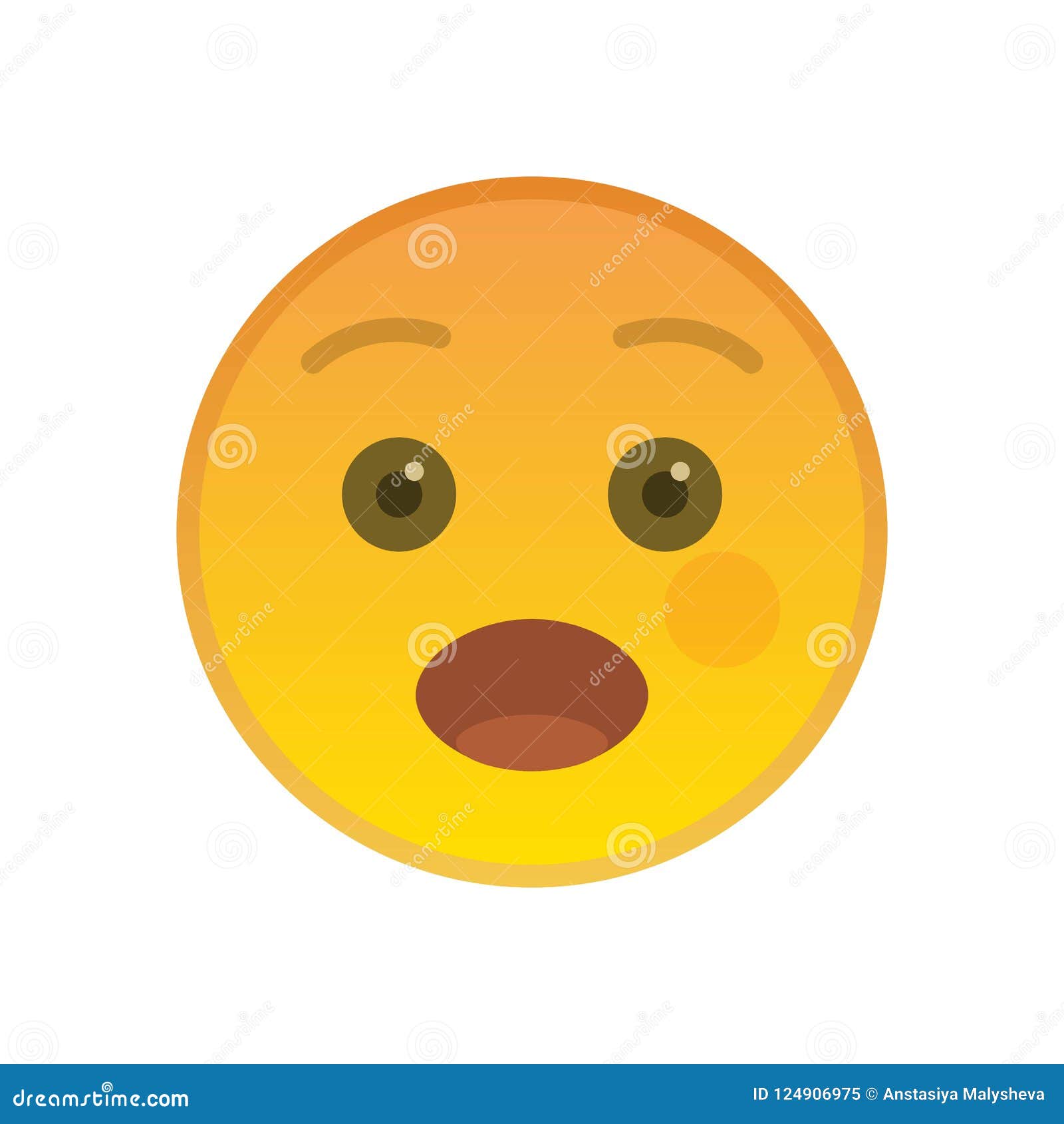 Verrast Emoticon Geïsoleerd Op Witte Achtergrond Vector Illustratie ...