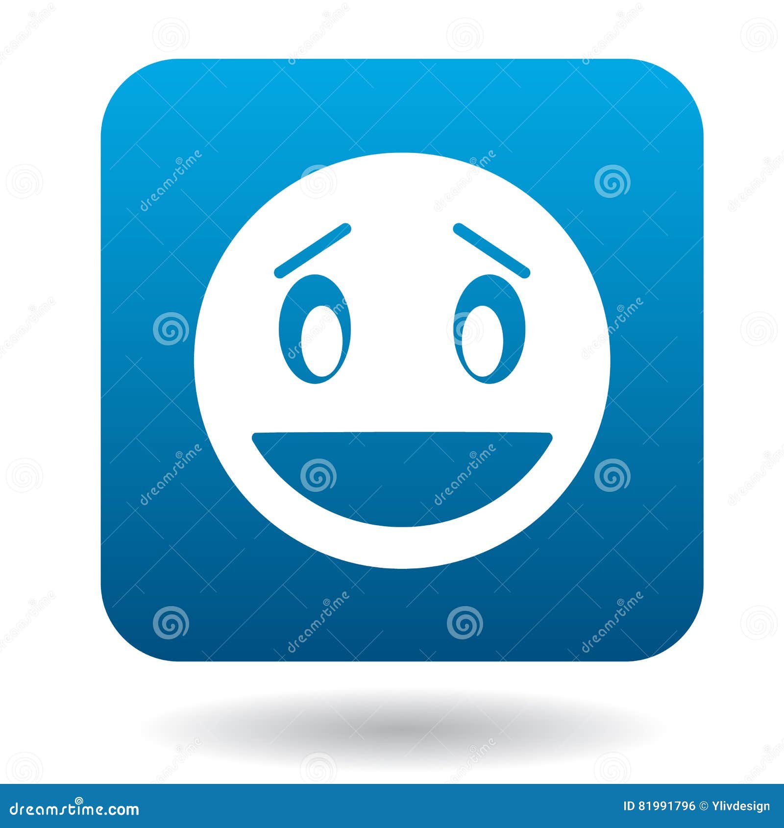 Verrast Emoticon Met Open Mondpictogram Vector Illustratie ...