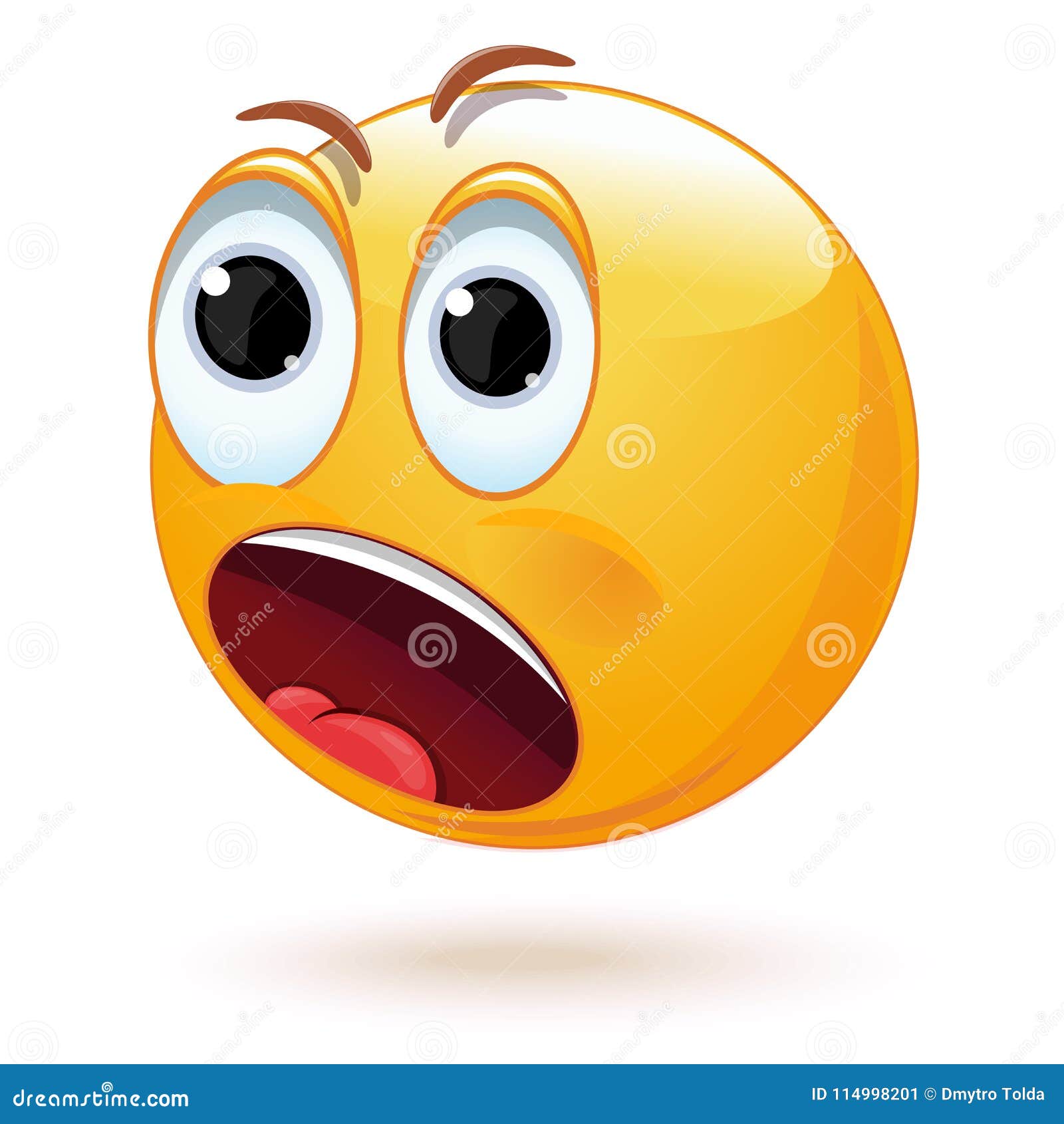 Verraste of Bang Gemaakte Smiley Vector Illustratie - Illustration of ...