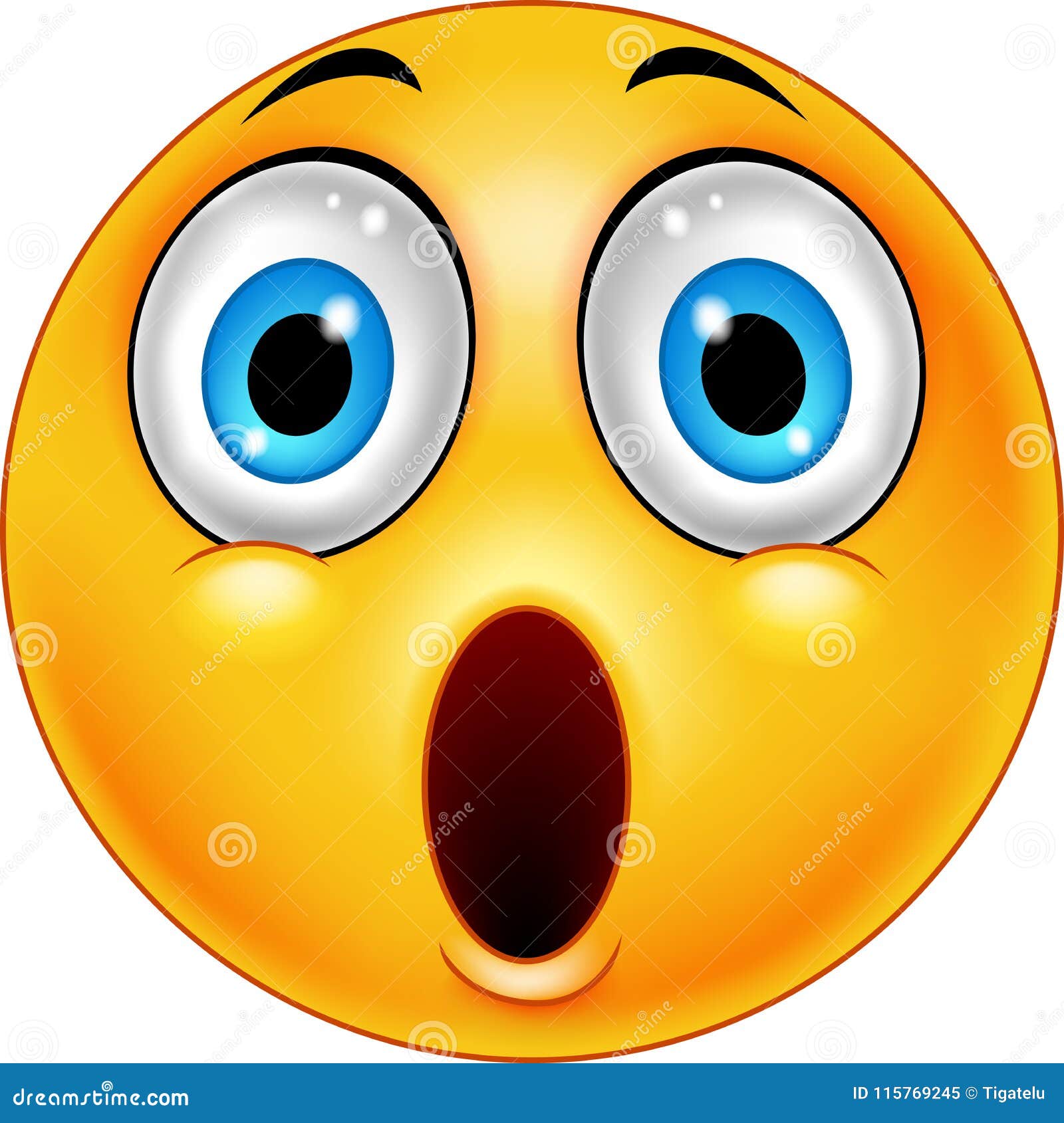 Verraste emoticon smiley vector illustratie. Illustration of ogen ...