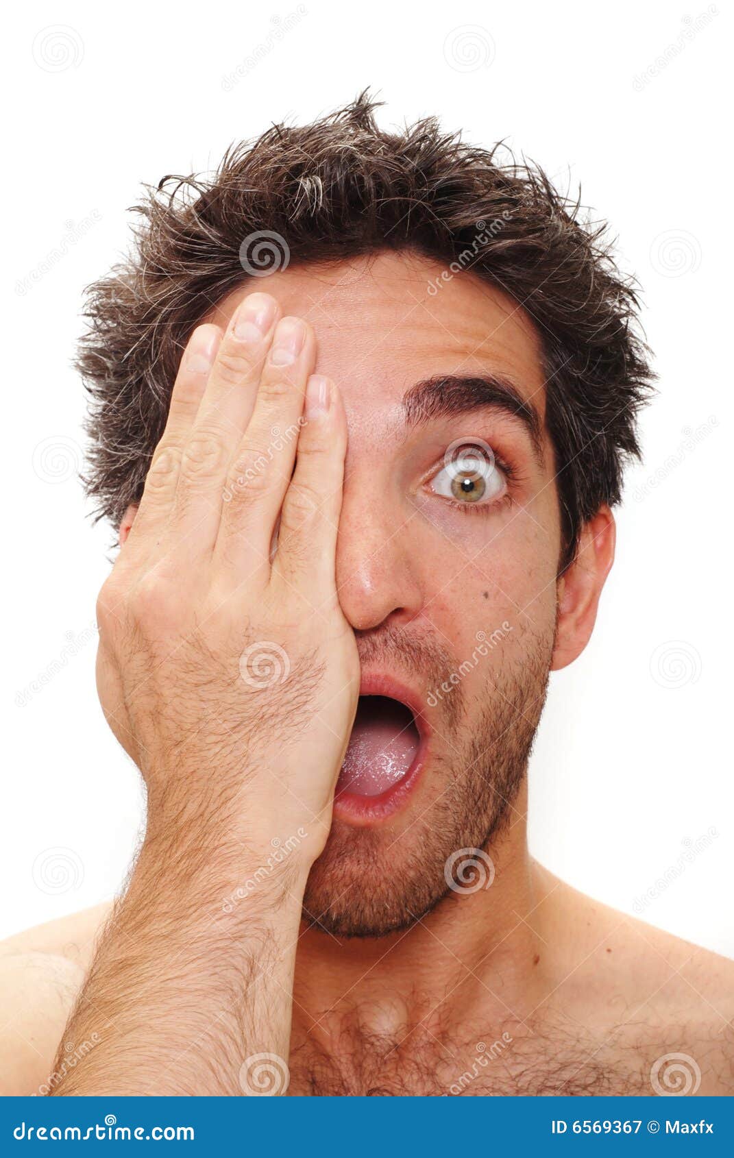 Verraste mens stock afbeelding. Image of geschokt, gevoel - 6569367