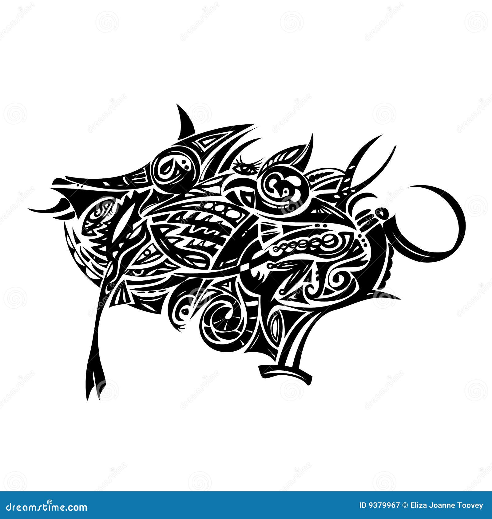 Verrat tribal illustration de vecteur. Illustration du maori - 9379967