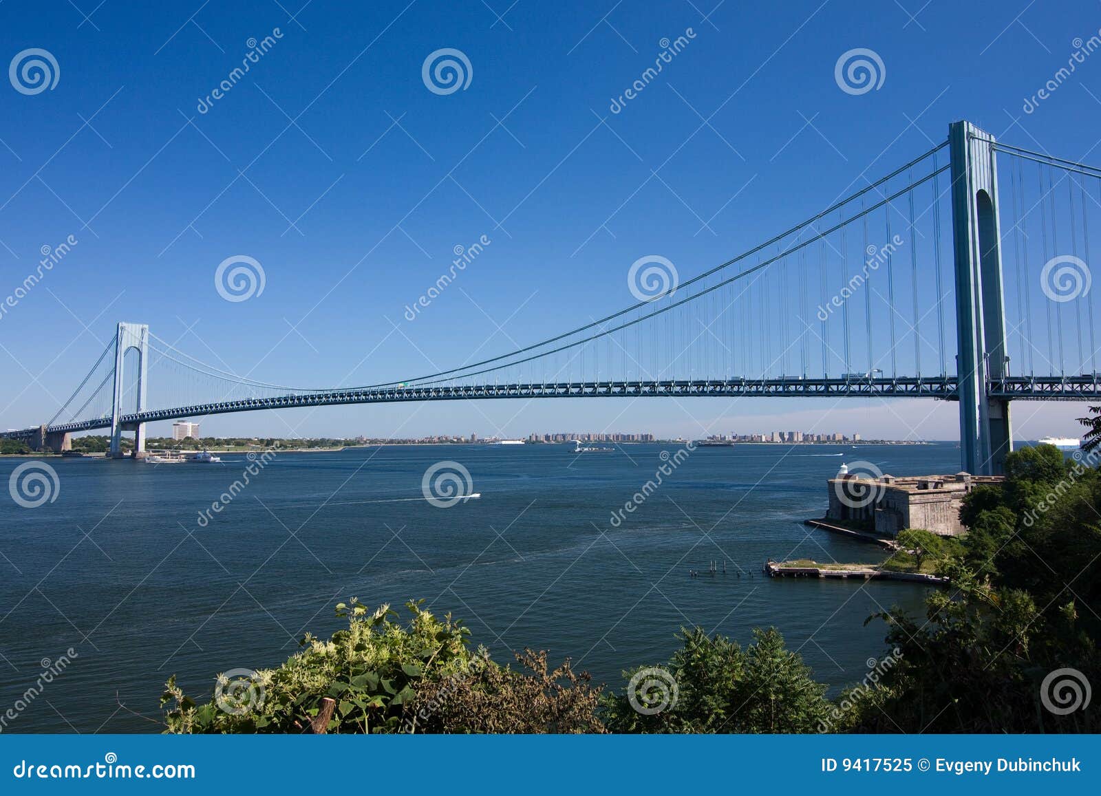 Verrazano-Narrows Bridge, New York Stock Image - Image of high, narrows ...