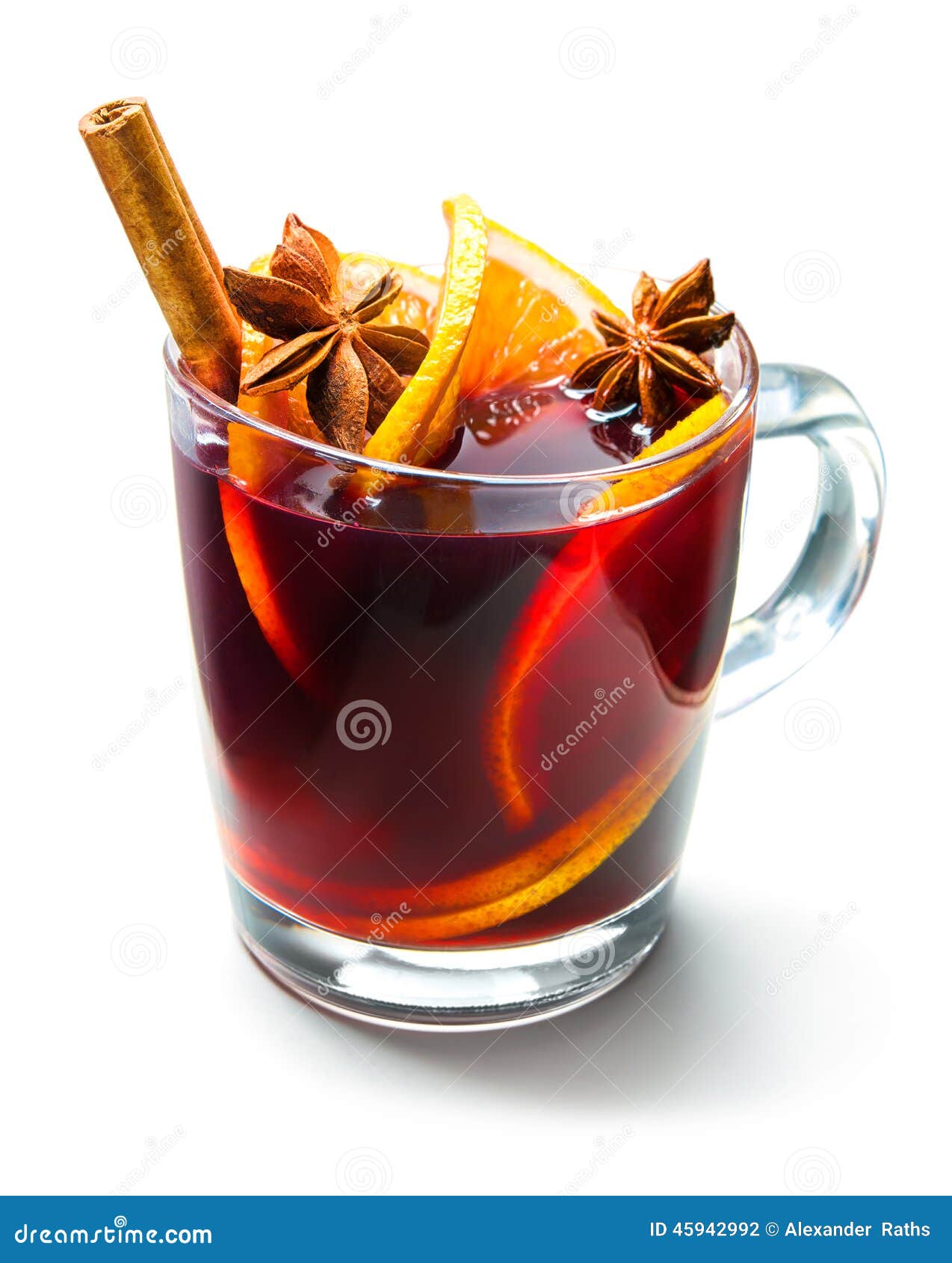Verre de vin chaud rouge photo stock. Image du perforateur - 45942992