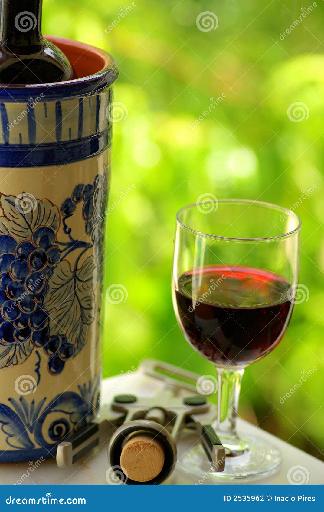 Verre Et Bouteille De Vin Rouge Image. Image: 2535962