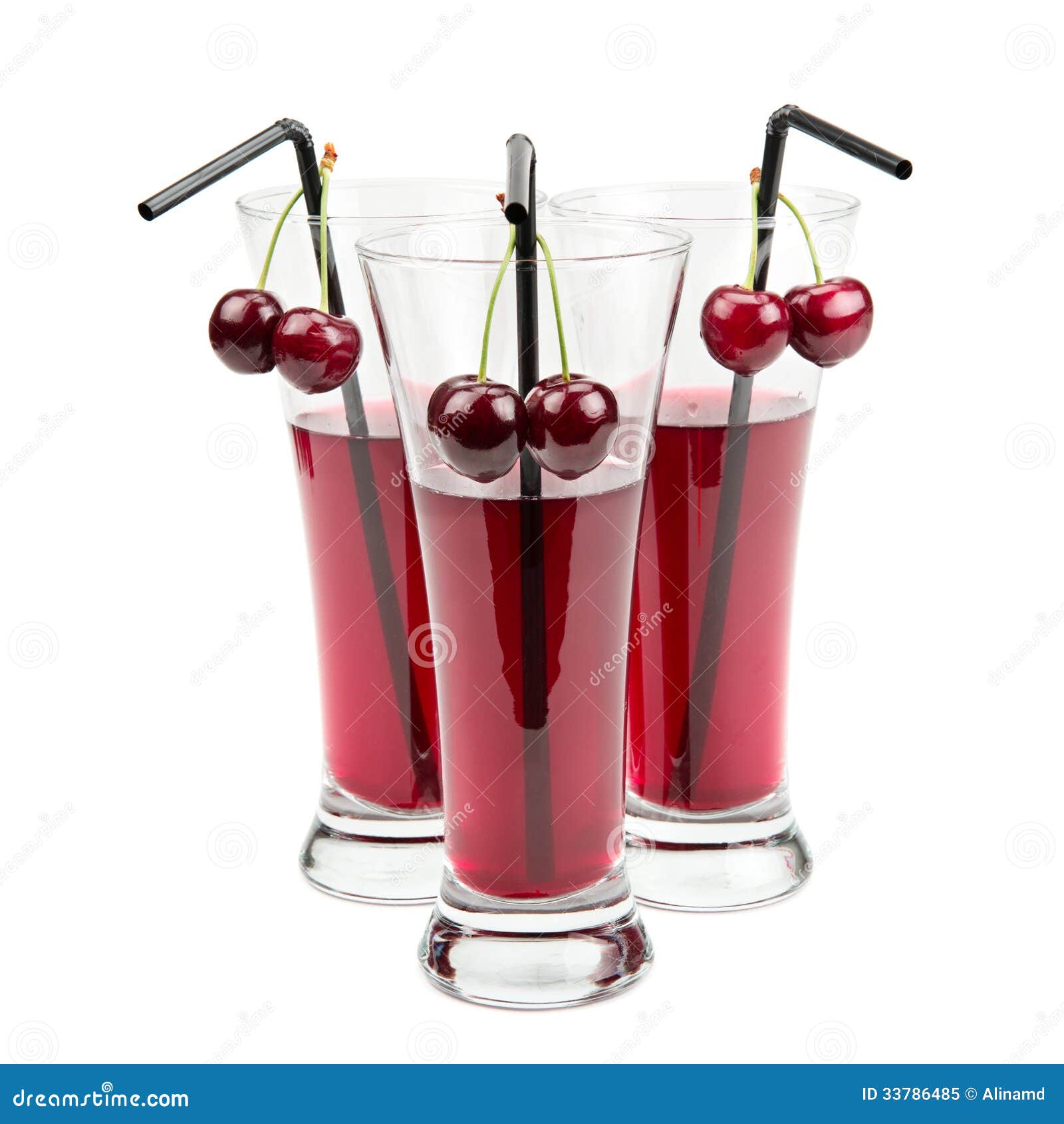Verres de jus de cerise image stock. Image du cerise - 33786485