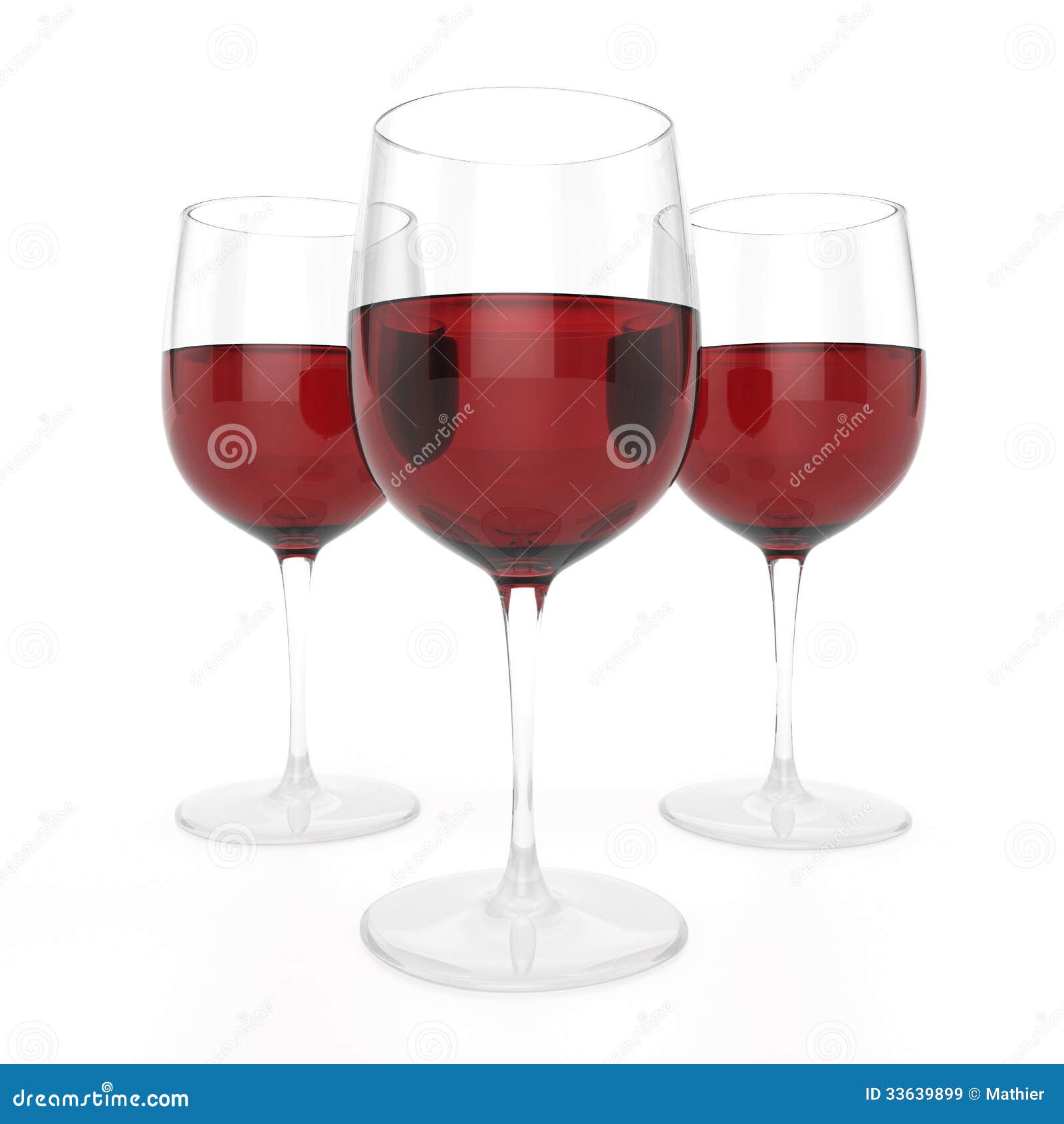 3 verres de vin rouge image stock. Image du réception - 33639899