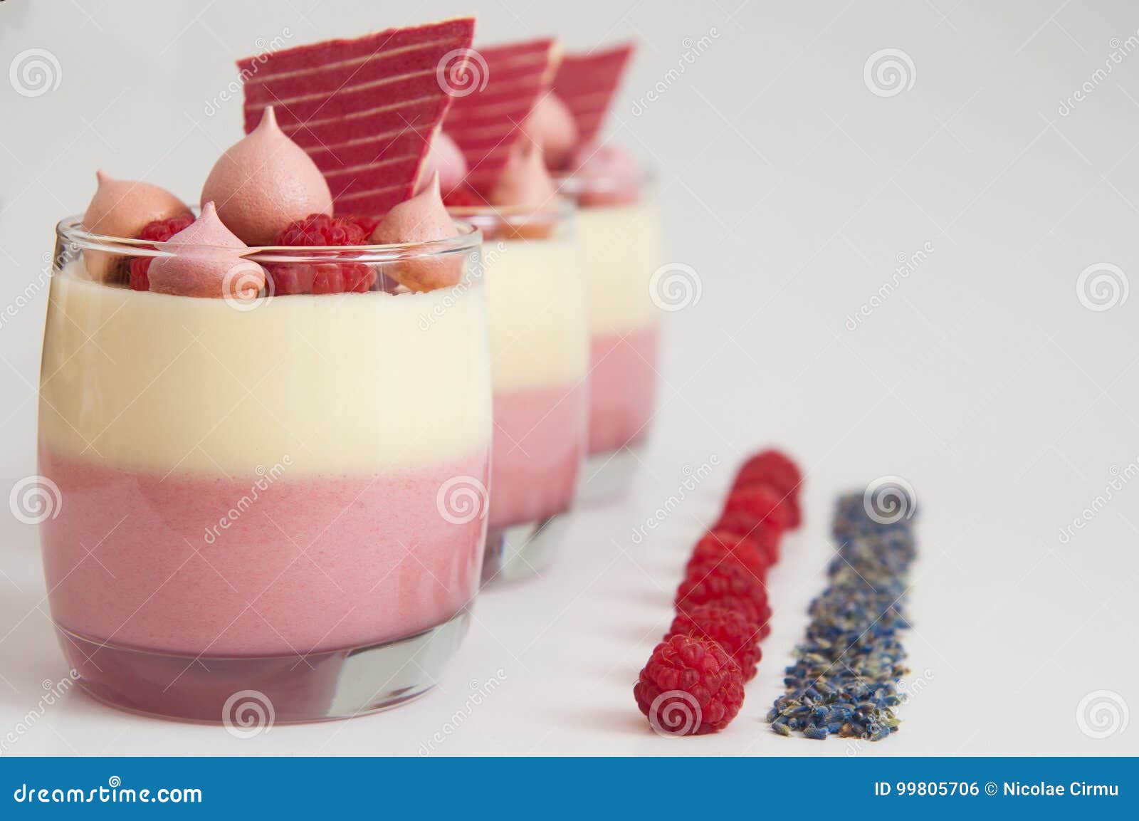 Verrines stock photo. Image of pink, verrines, raspberry - 99805706