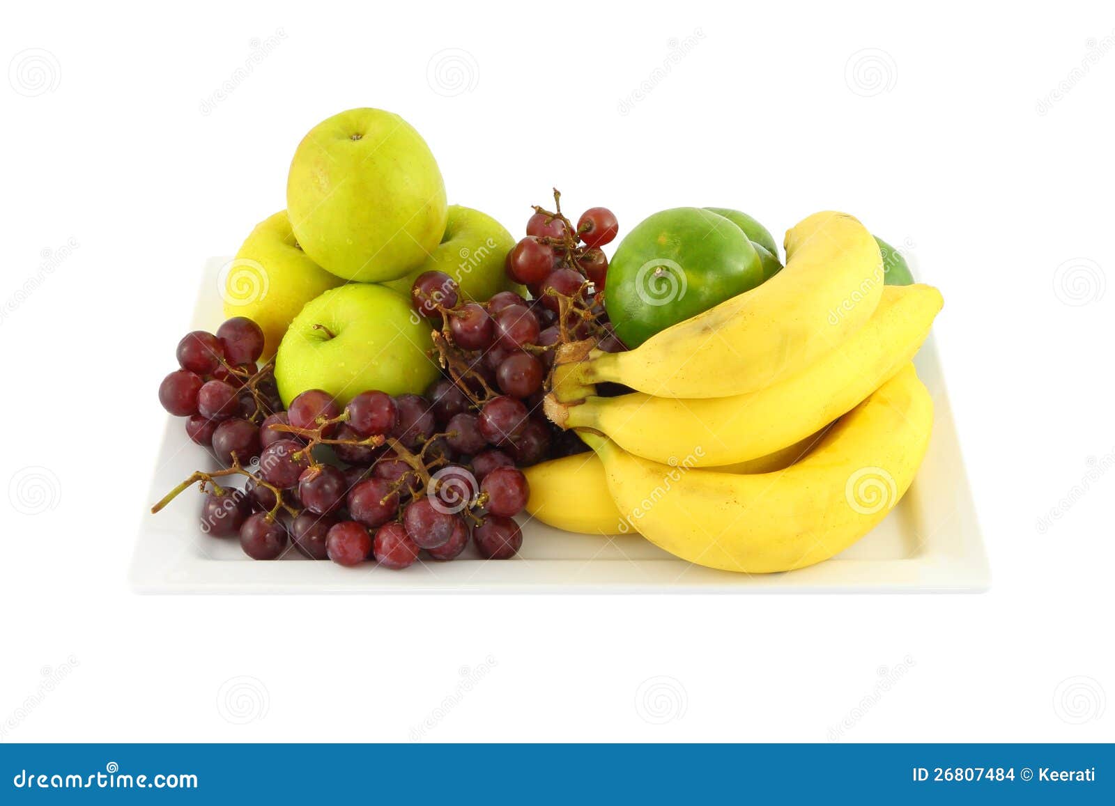 Vers Gemengd Fruit in Plaat Stock Foto - Image of druif, appel: 26807484