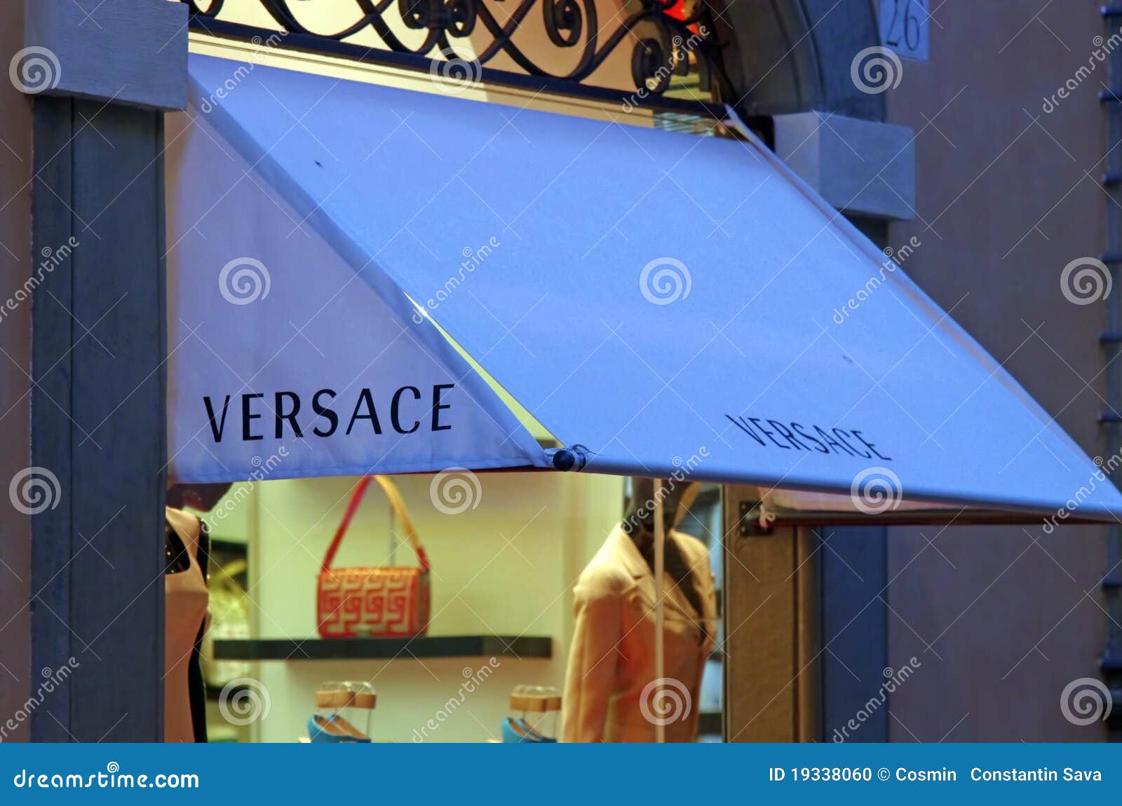 Versace boutique editorial image. Image of boot, collection - 19338060
