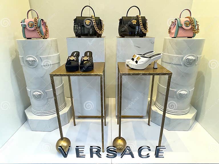 Versace window display editorial stock image. Image of versace - 255289319