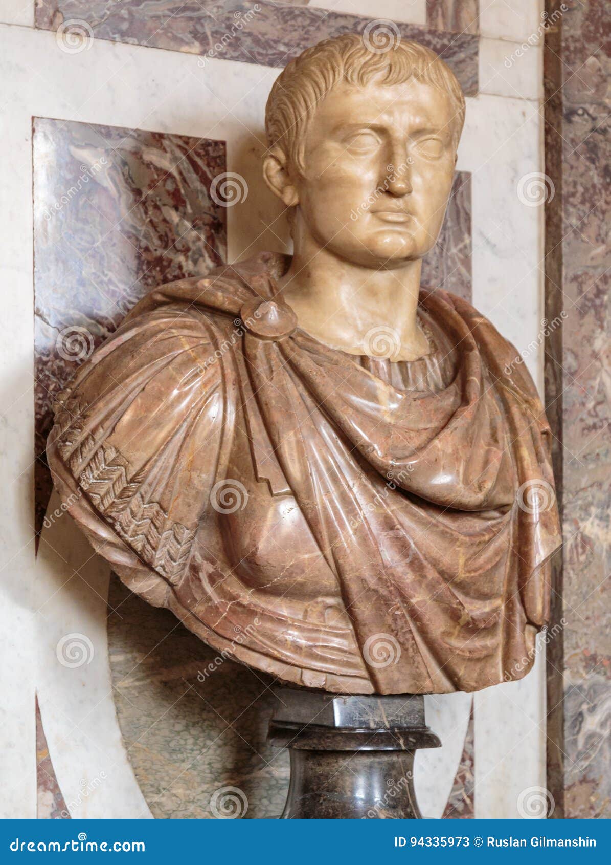 Golden Bust Of Composer Wolfgang Amadeus Mozart, Detail Of The Opera Of ...