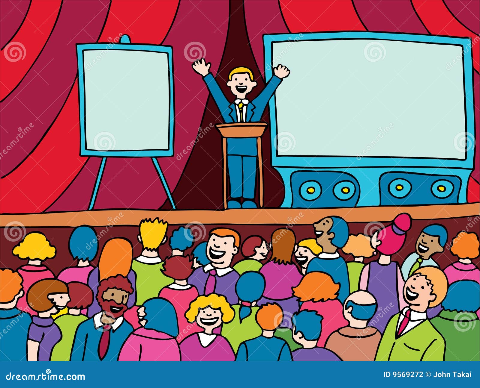Versammlung-Ereignis vektor abbildung. Illustration von gestell - 9569272