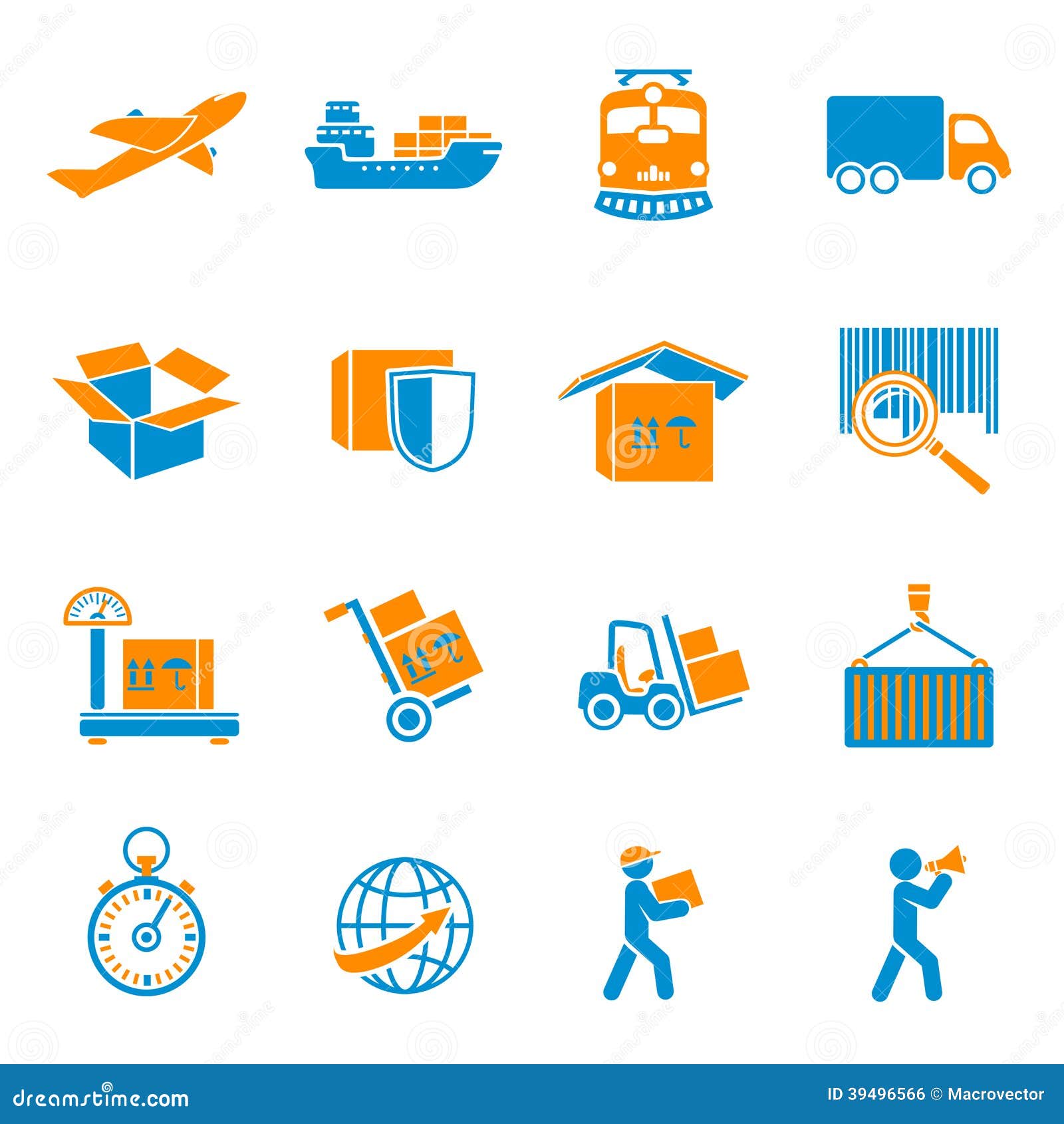 Versand-Lieferungs-Ikonen Eingestellt Vektor Abbildung - Illustration ...