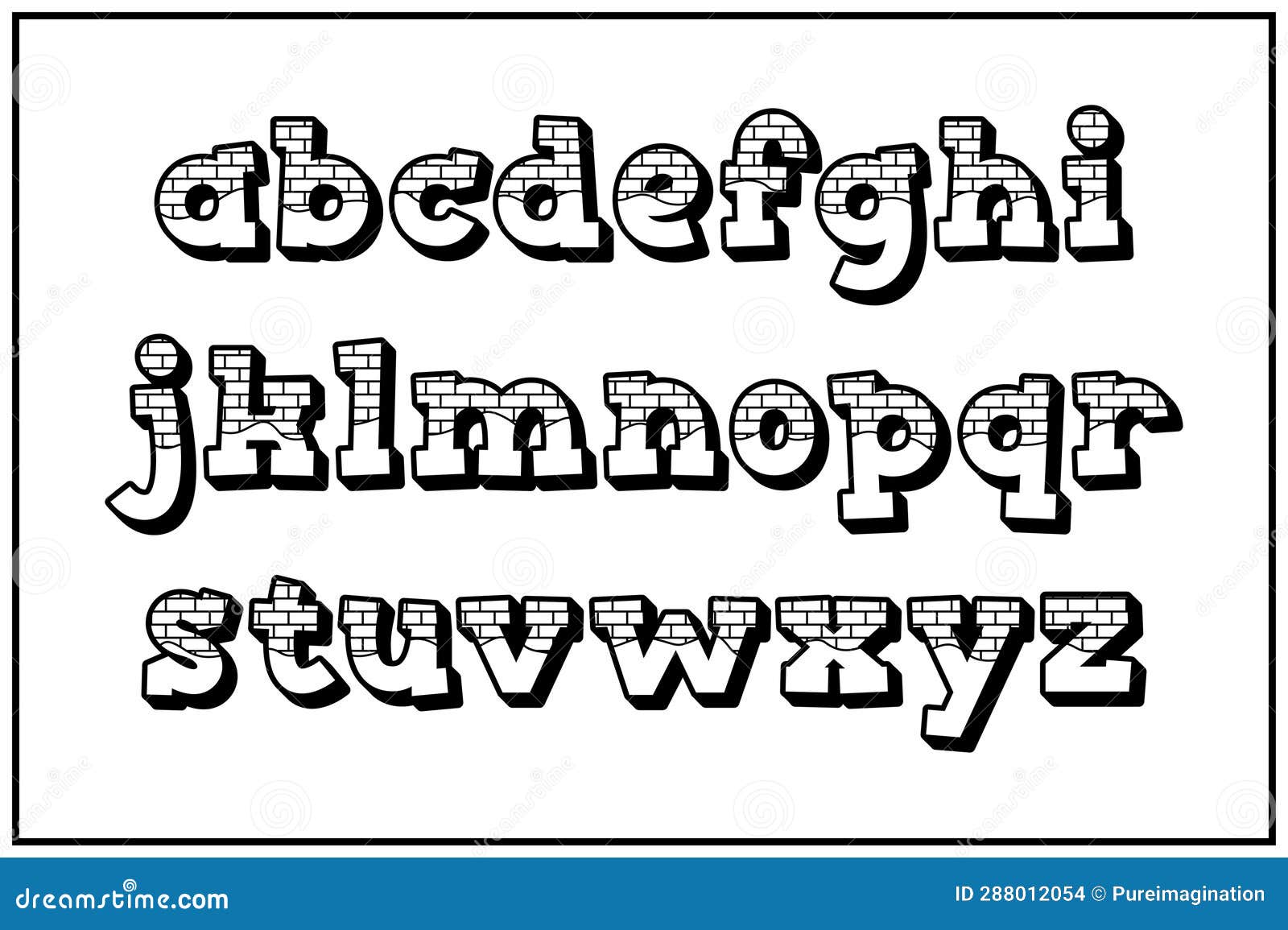Versatile Collection of Brick Wall Alphabet Letters for Various Uses ...