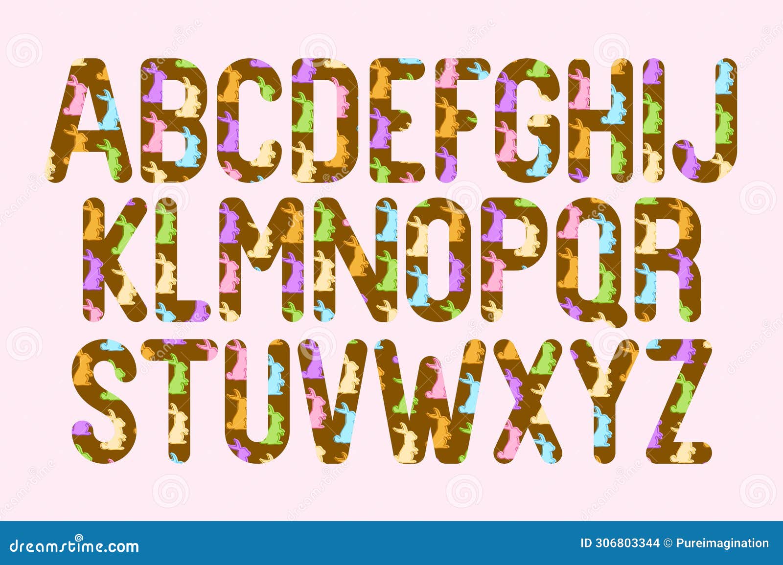 Versatile Collection of Colorful Rabbit Alphabet Letters for Various ...
