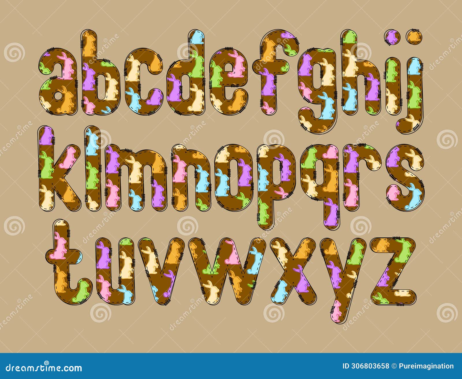 Versatile Collection of Colorful Rabbit Alphabet Letters for Various ...