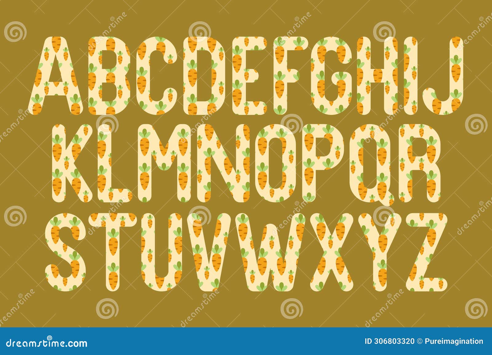 Versatile Collection of Cute Carrot Alphabet Letters for Various Uses ...