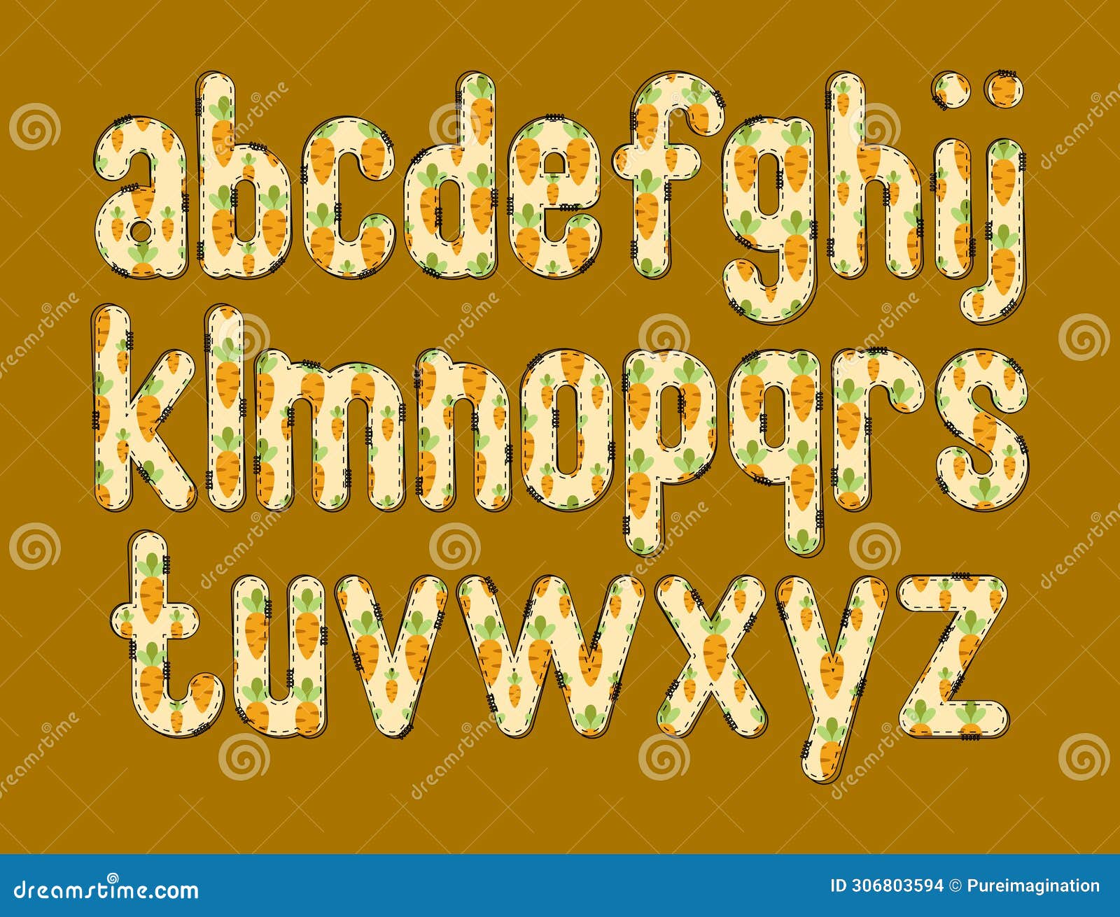 Versatile Collection of Cute Carrot Alphabet Letters for Various Uses ...