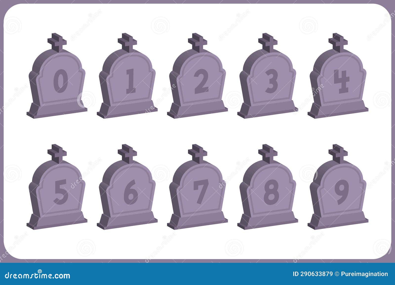 Versatile Collection of 3D Cemetery Numbers for Various Uses Stock ...