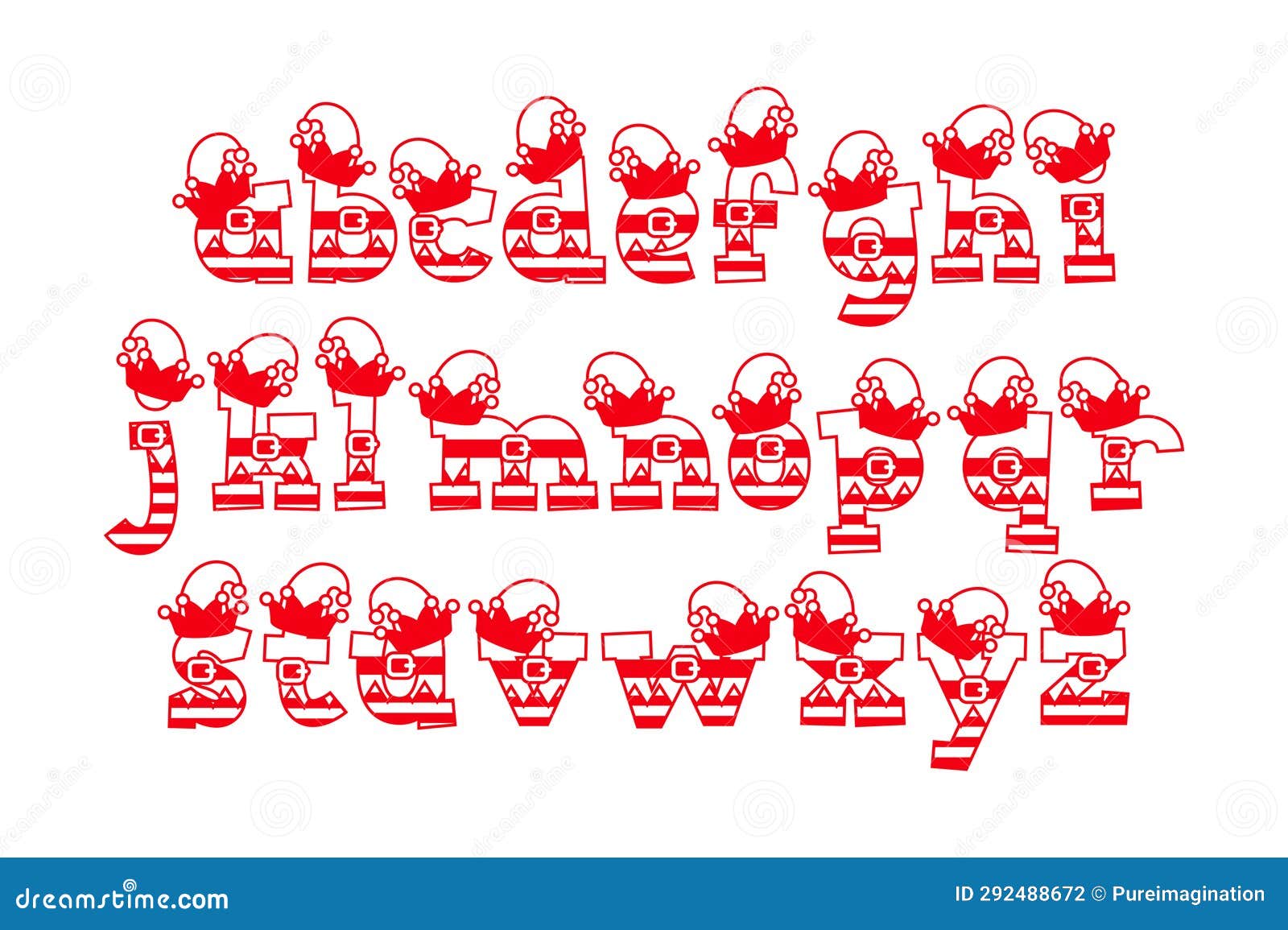 Versatile Collection of Elf Alphabet Letters for Various Uses Stock ...