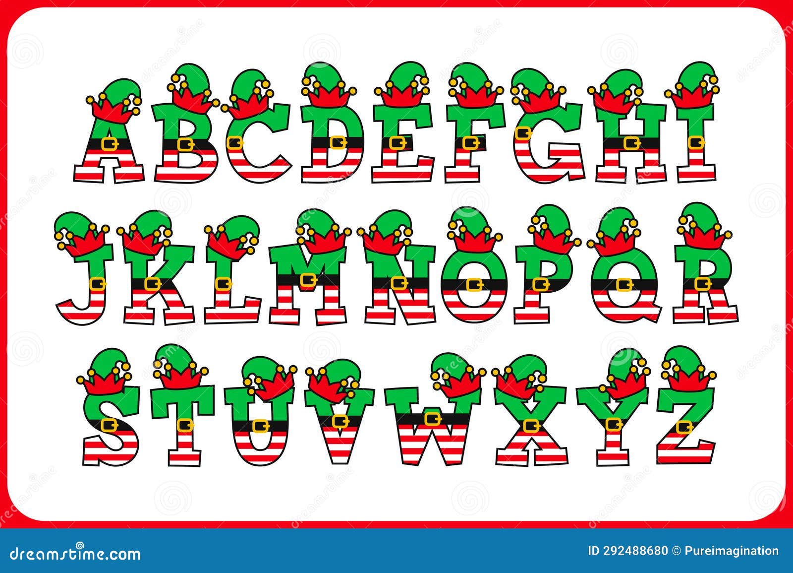 Versatile Collection of Elf Alphabet Letters for Various Uses Stock ...