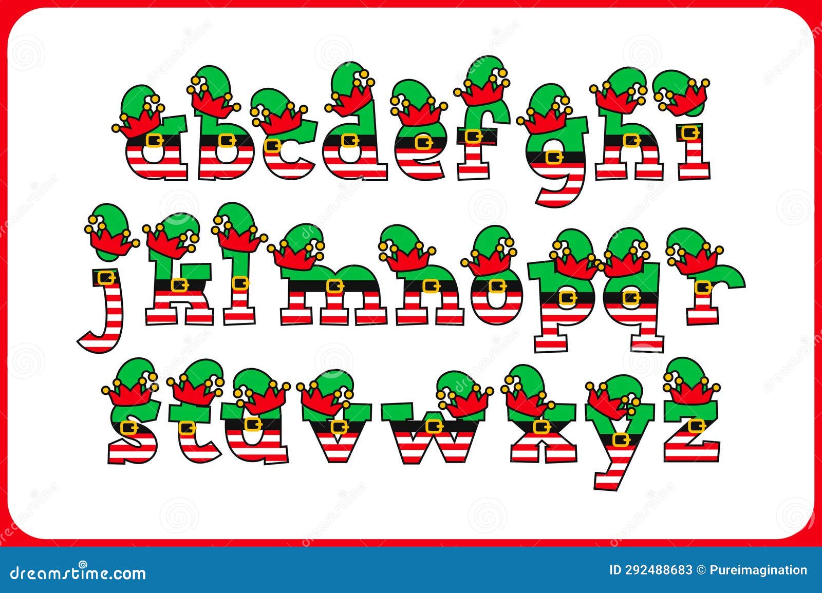 Versatile Collection of Elf Alphabet Letters for Various Uses Stock ...