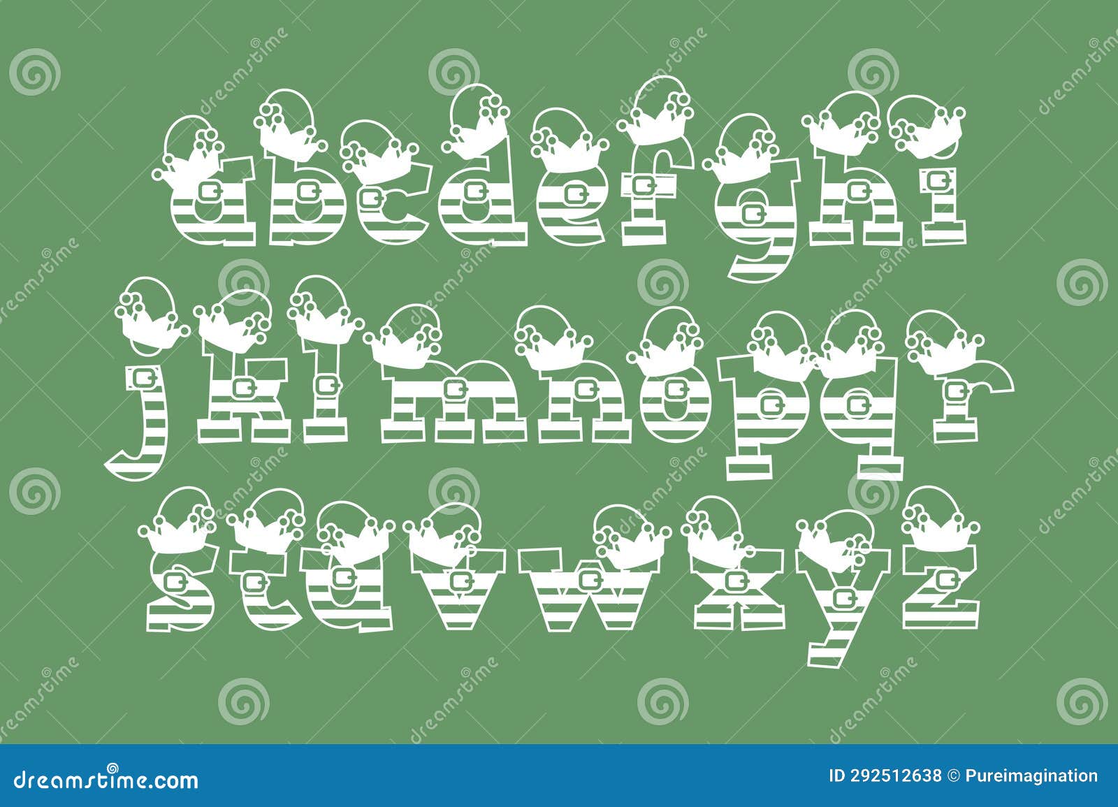 Versatile Collection of Elf Alphabet Letters for Various Uses Stock ...