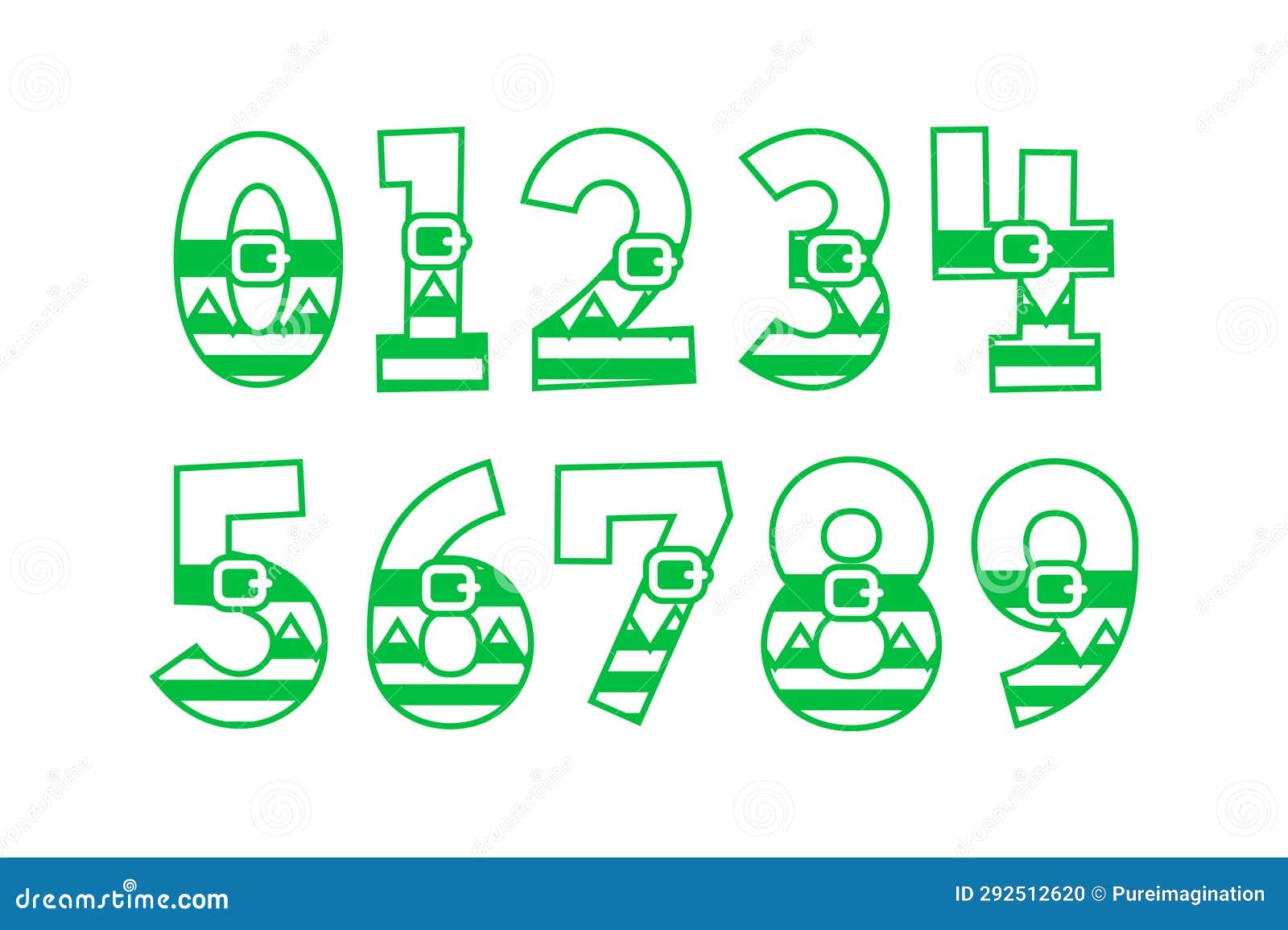 Versatile Collection of Elf Numbers for Various Uses Stock Illustration ...
