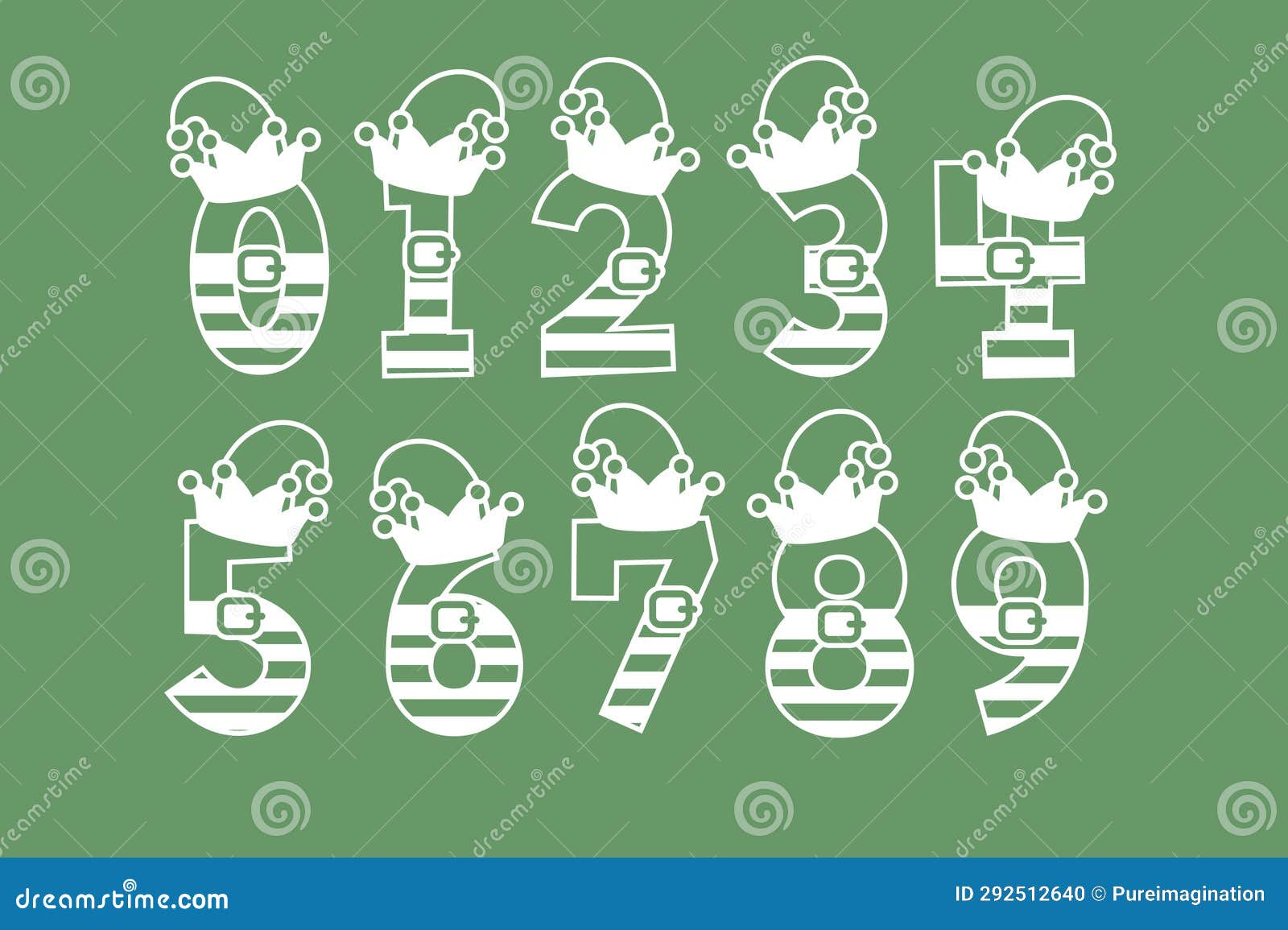 Versatile Collection of Elf Numbers for Various Uses Stock Illustration ...