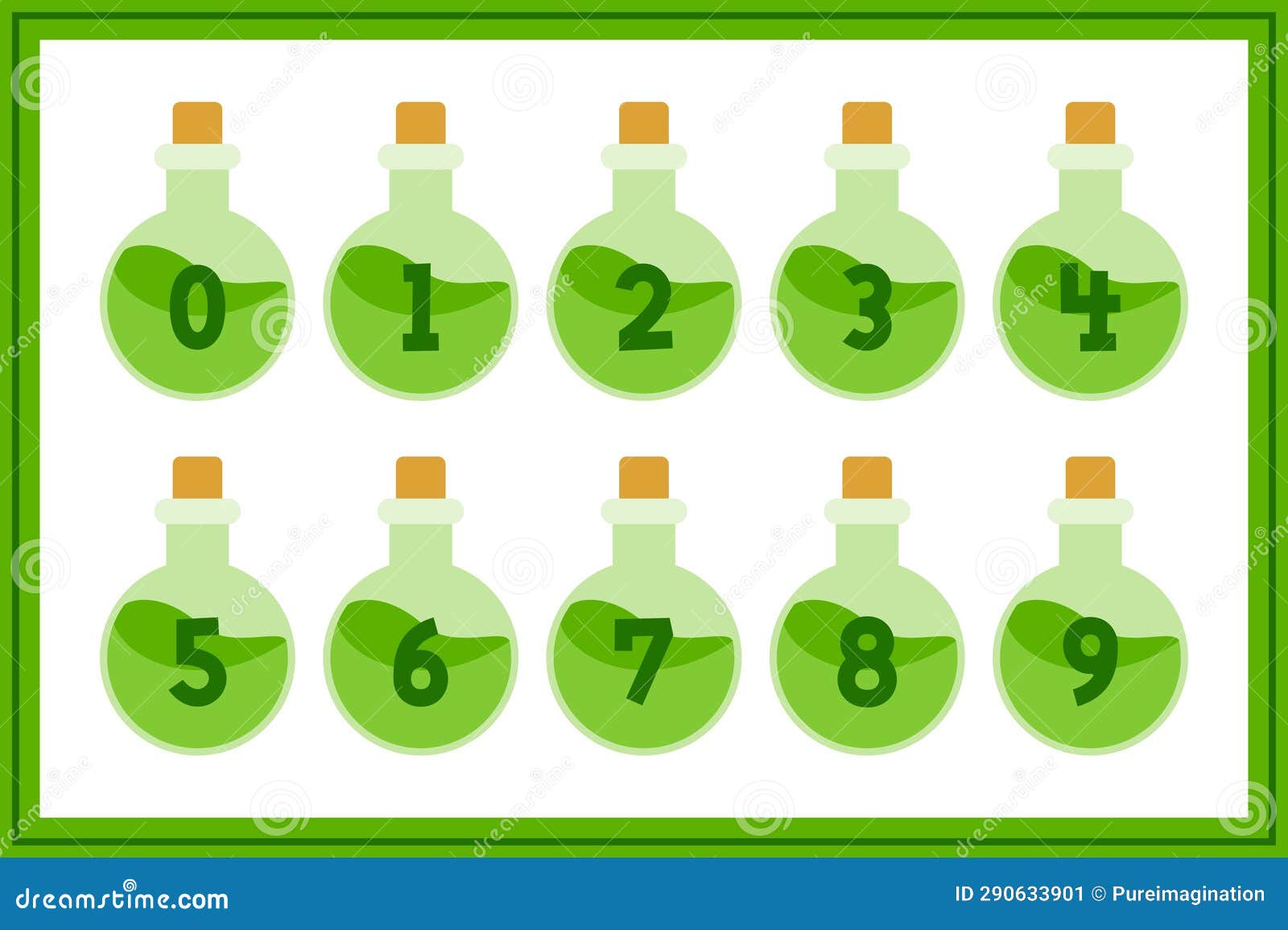 Versatile Collection of Green Potion Numbers for Various Uses Stock ...