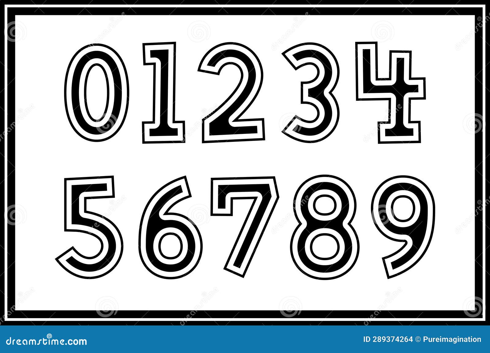 Versatile Collection of Kids Choice Numbers for Various Uses Stock ...