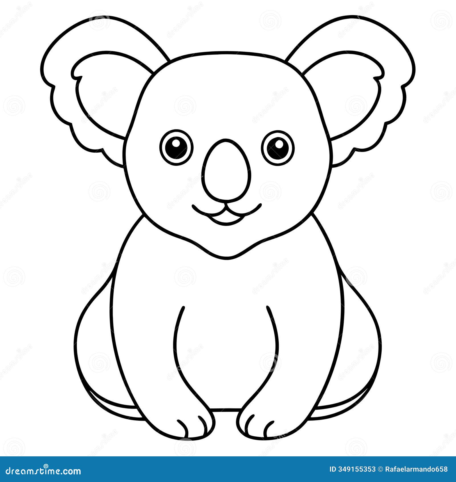 Koala Line Art, Clipart, Vector Stock Photo | CartoonDealer.com #349155378