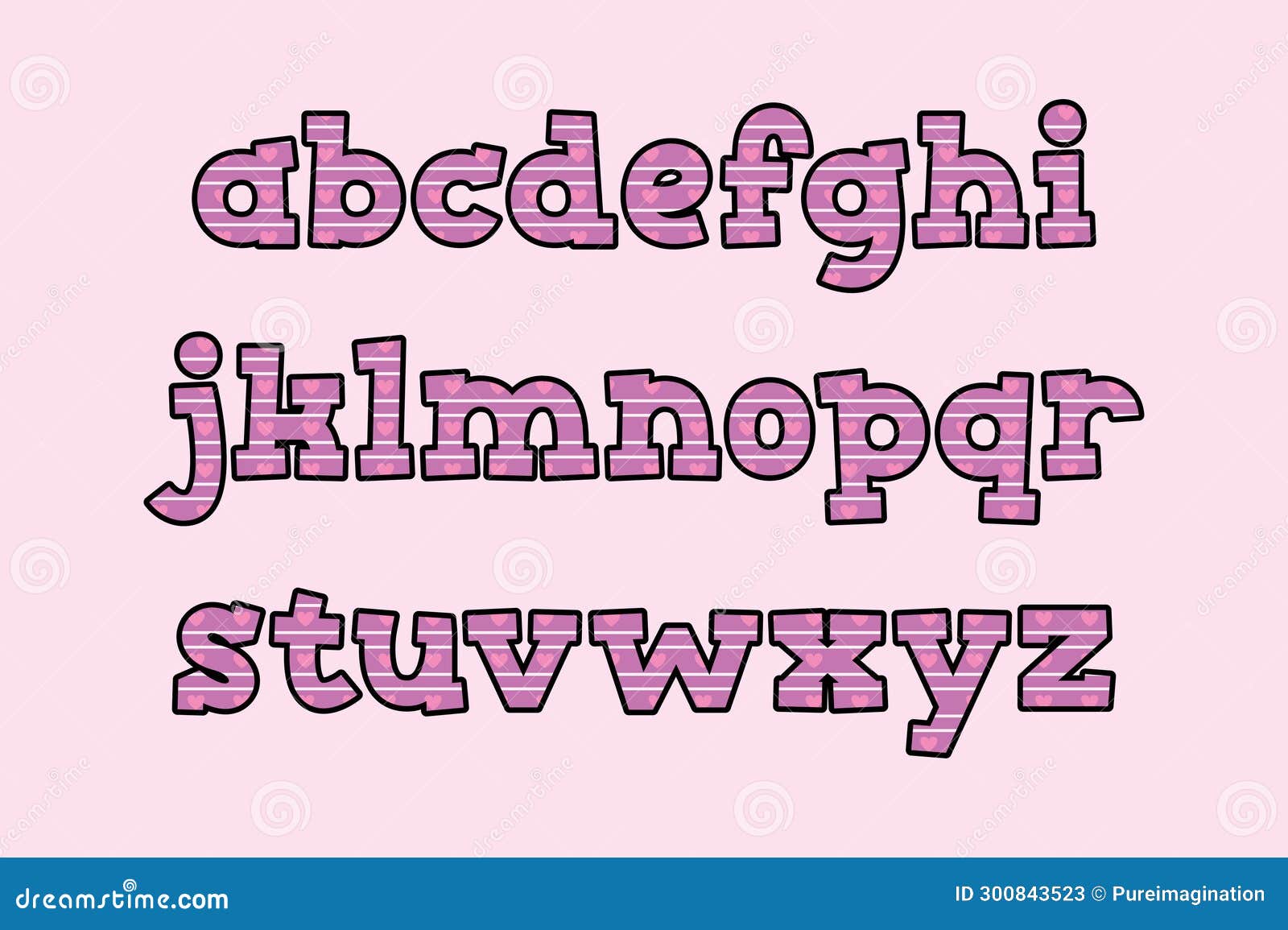 Versatile Collection of Love Alphabet Letters for Various Uses Stock ...