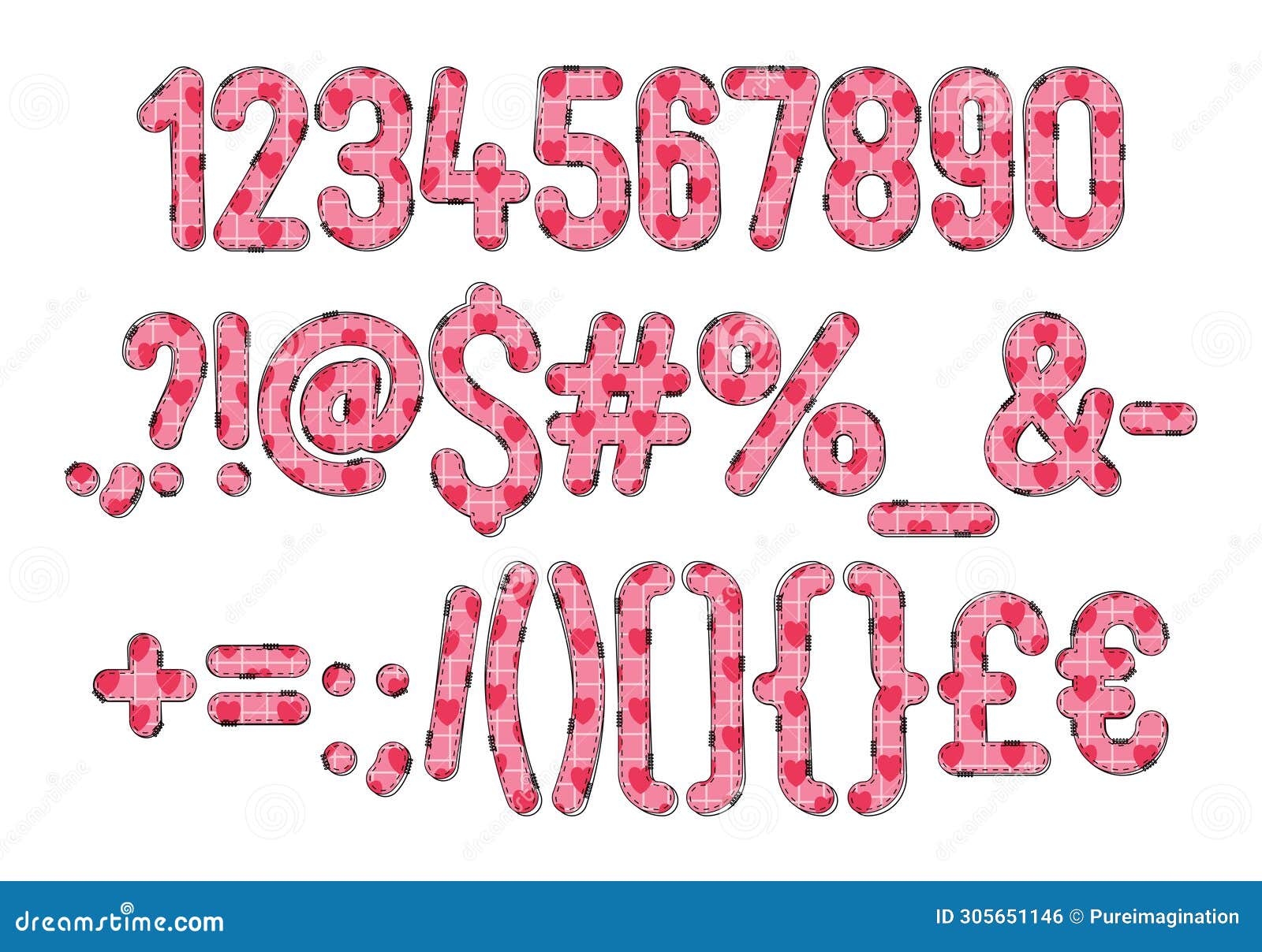Versatile Collection of Love Note Numbers and Punctuation for Various ...