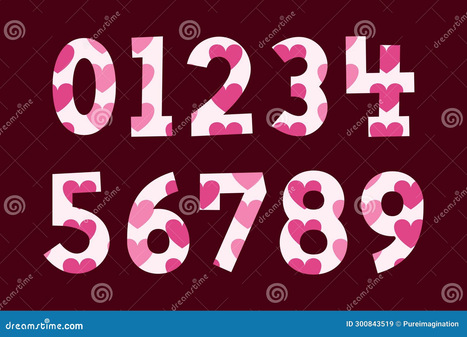 Versatile Collection of Love Love Numbers for Various Uses Stock ...