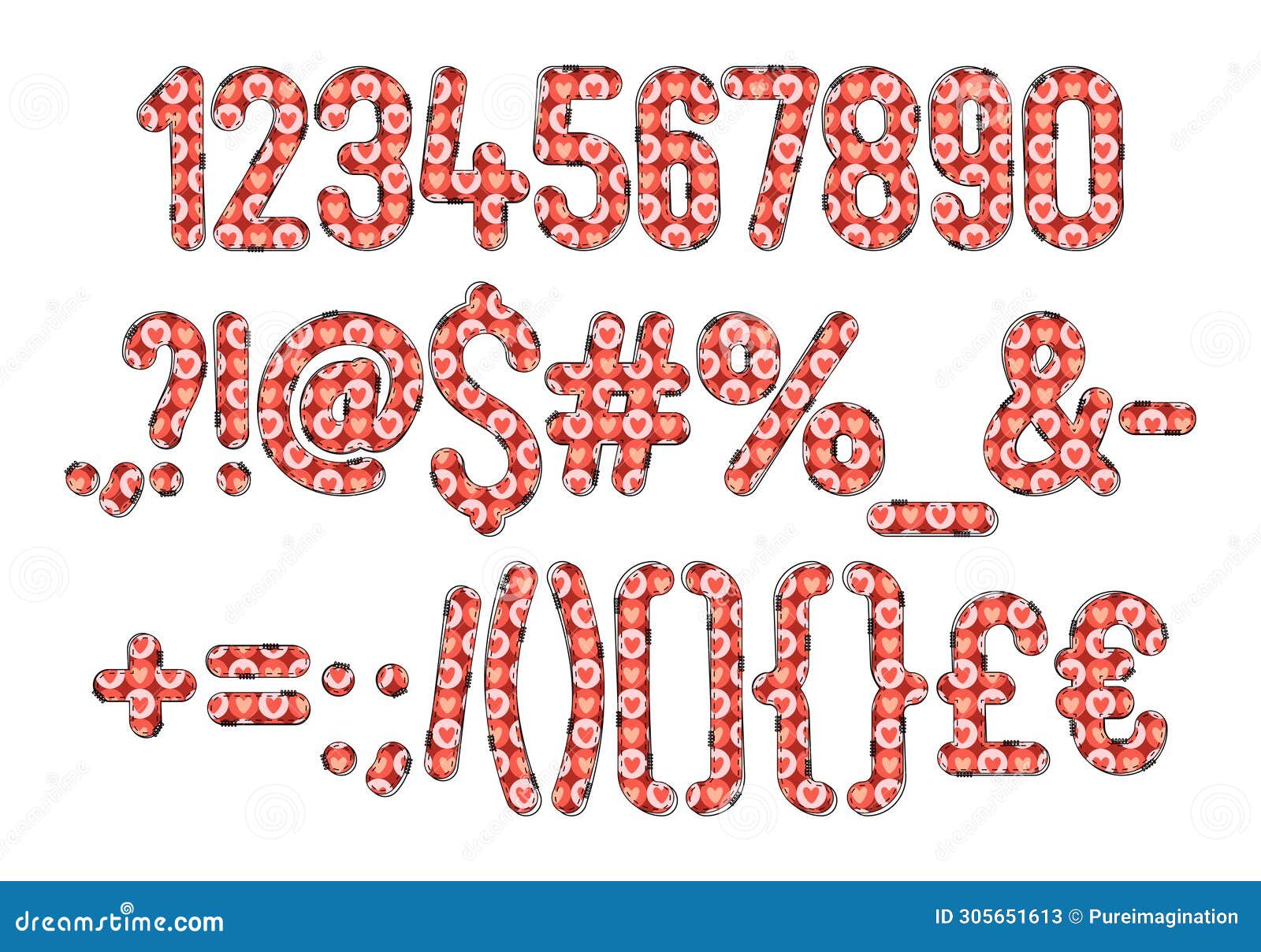 Versatile Collection of Love You Numbers and Punctuation for Various ...