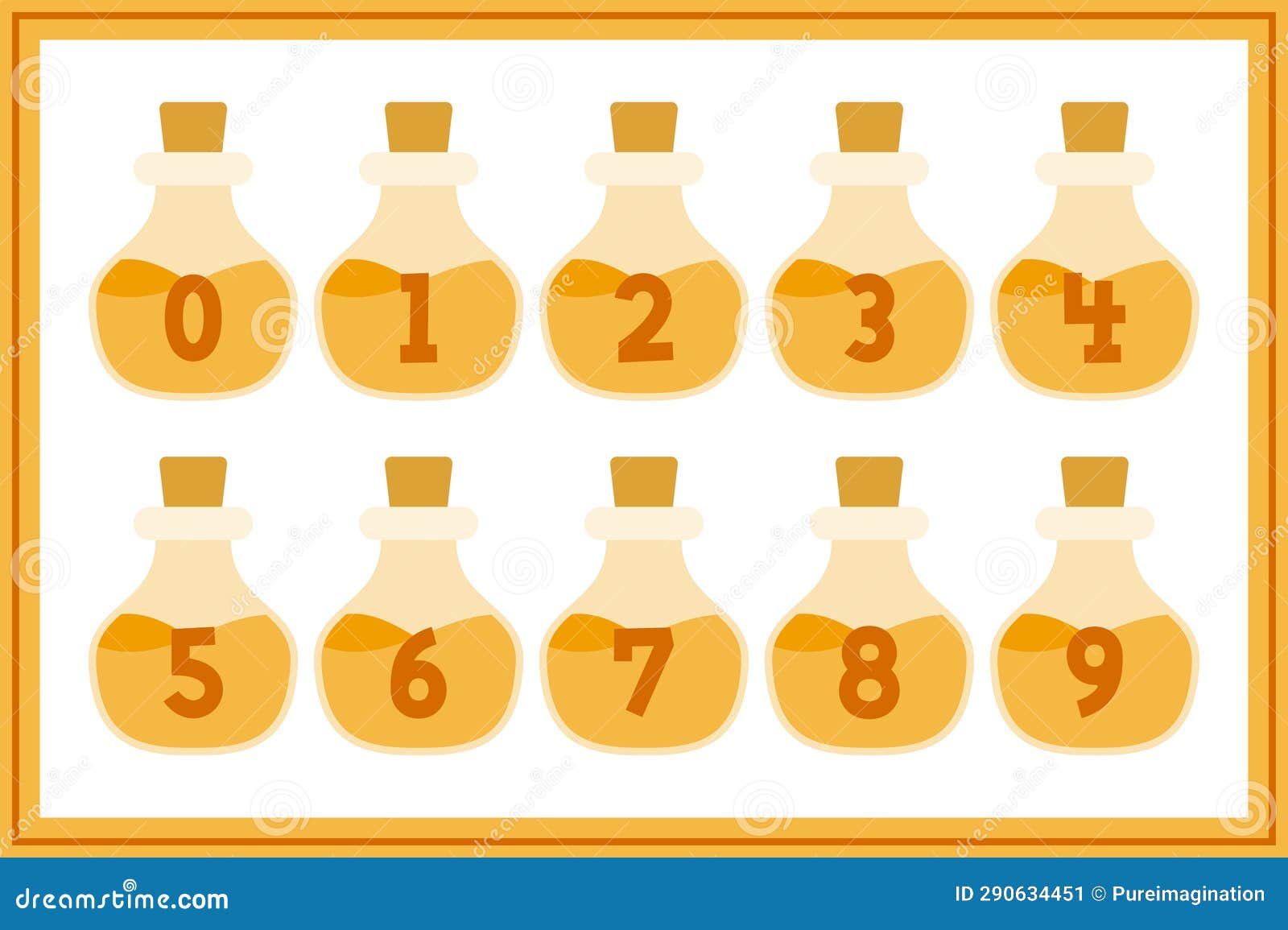 Versatile Collection of Orange Potion Numbers for Various Uses Stock ...