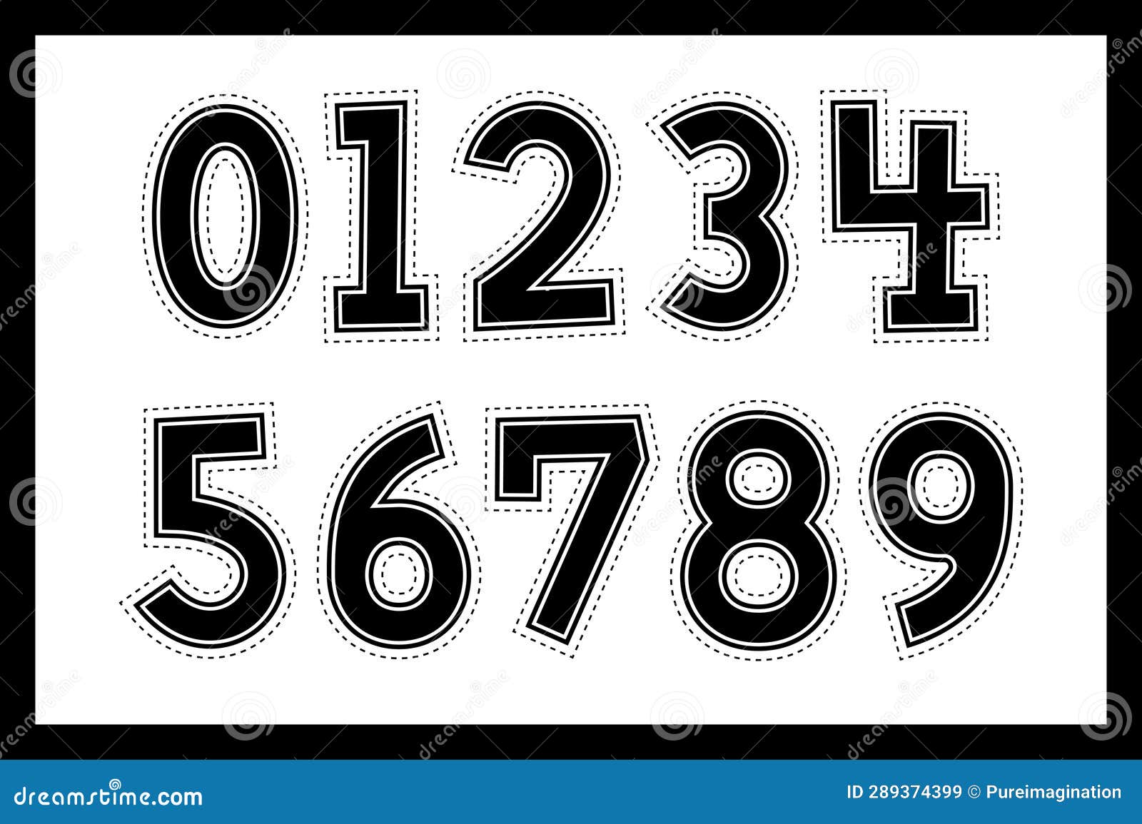 Versatile Collection of Paper Cutout Numbers for Various Uses Stock ...