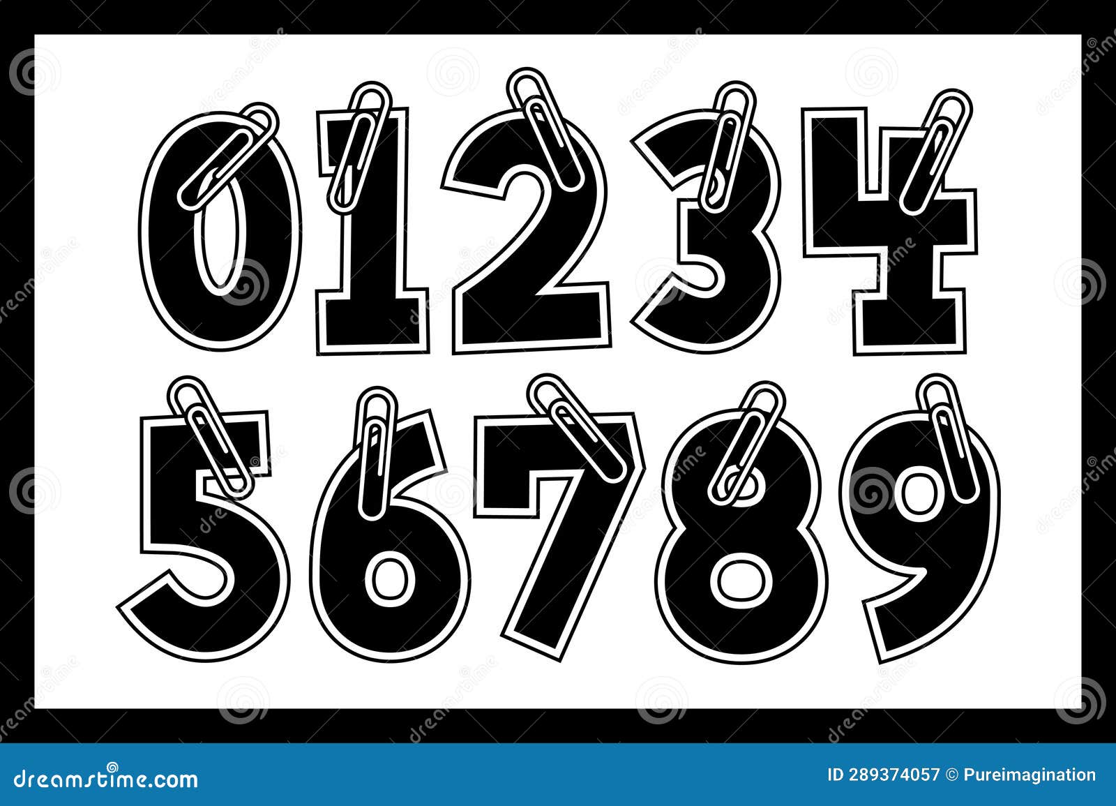 Versatile Collection of Paper Notes Numbers for Various Uses Stock ...