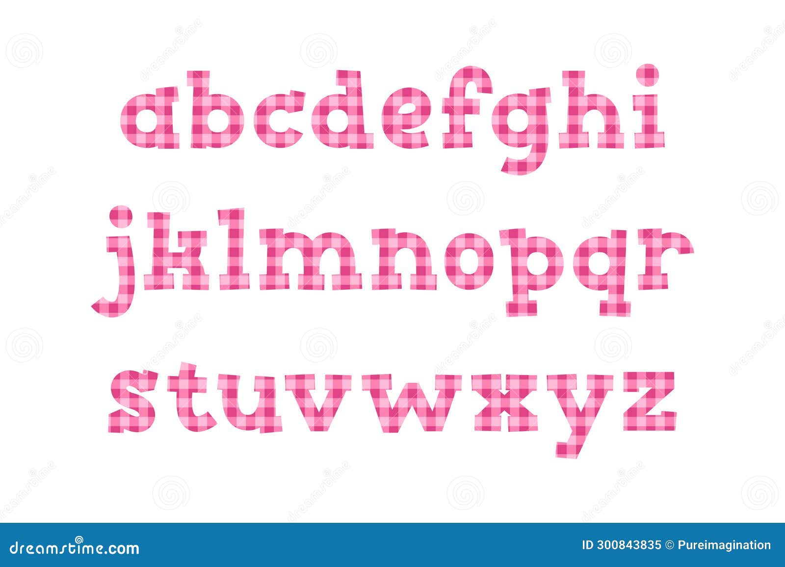 Versatile Collection of Pink Plaid Alphabet Letters for Various Uses ...