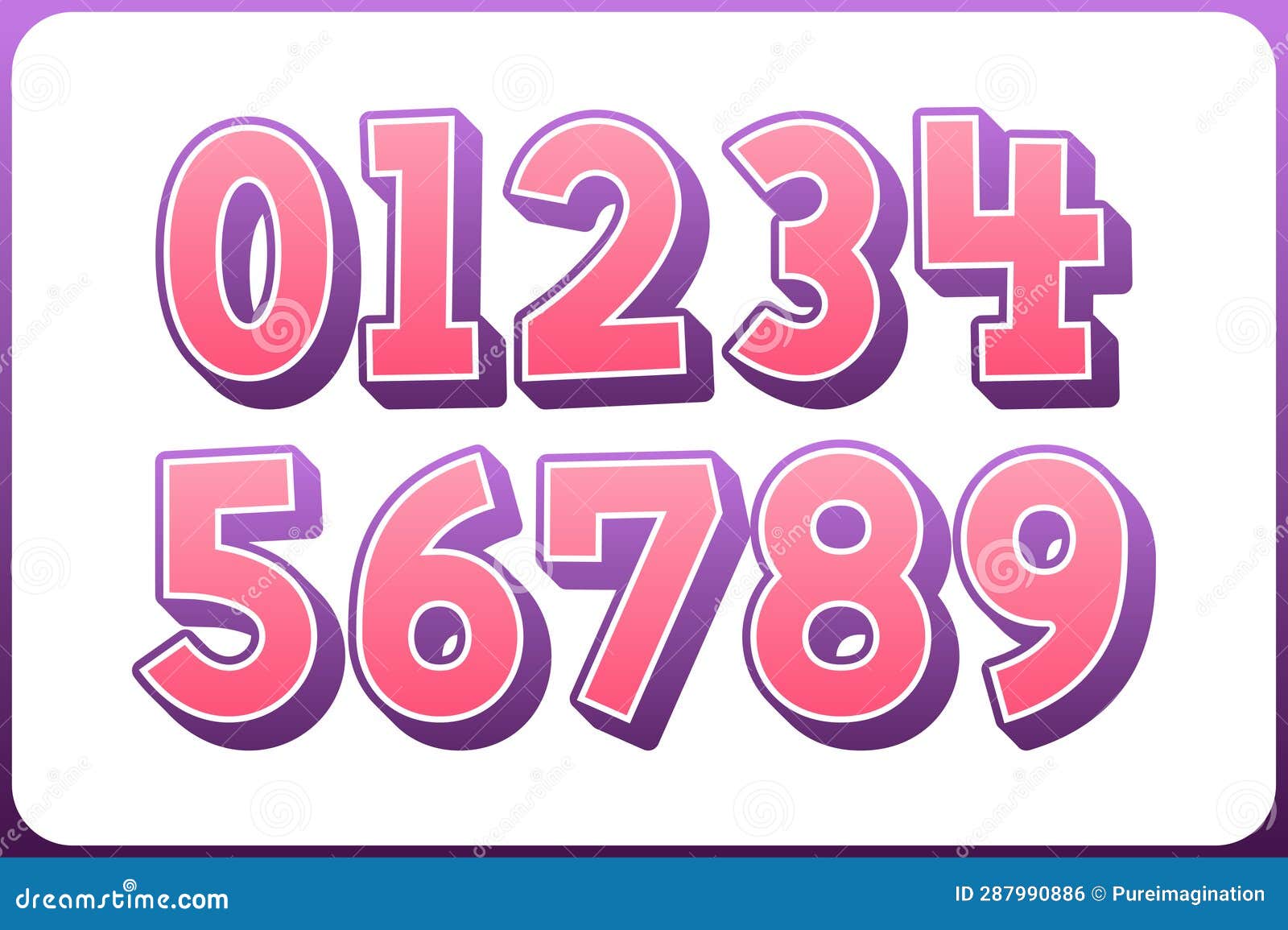 Versatile Collection of Pop Art Numbers for Various Uses Stock Vector ...