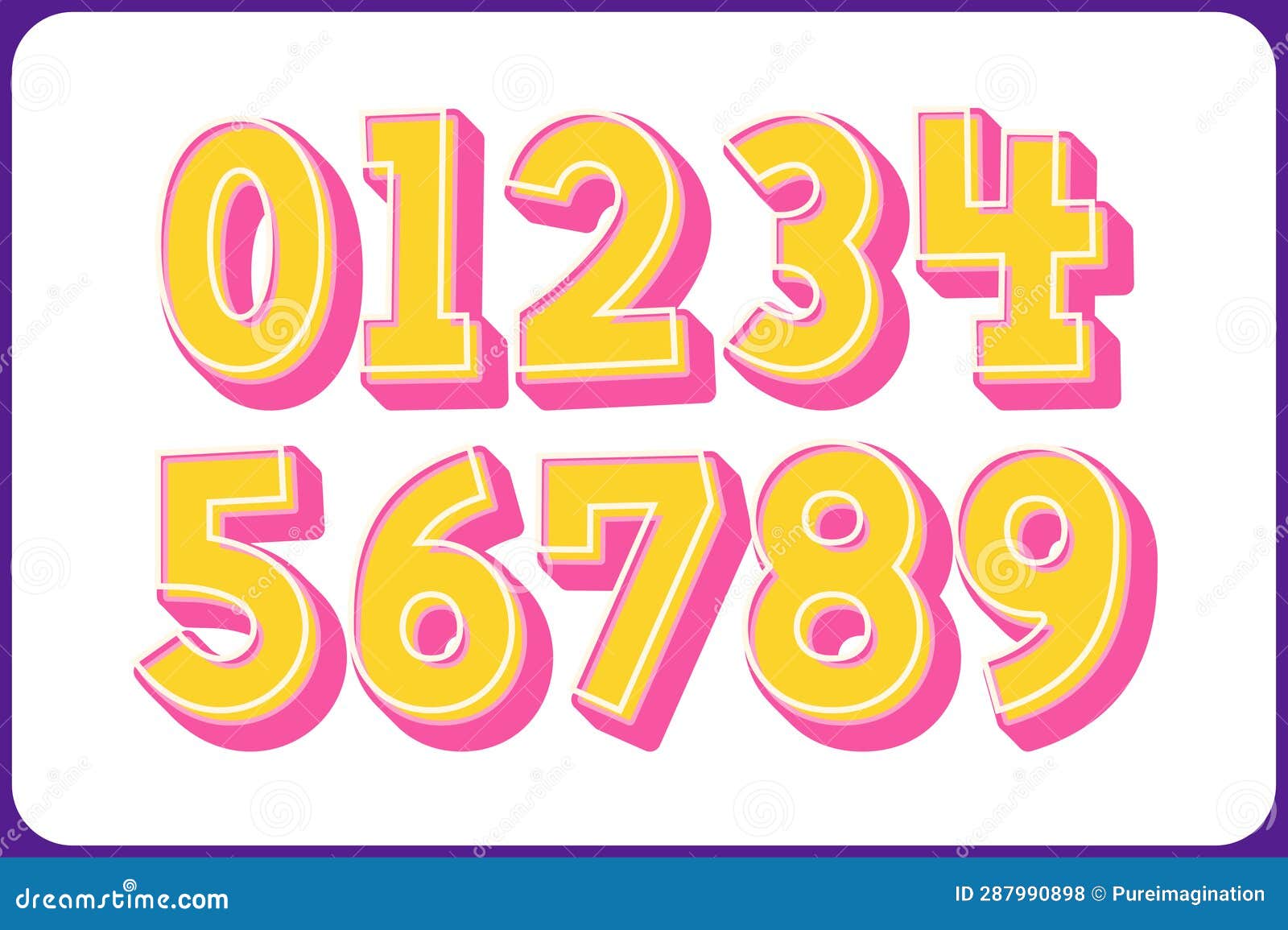 Versatile Collection of Pop Art Numbers for Various Uses Stock ...